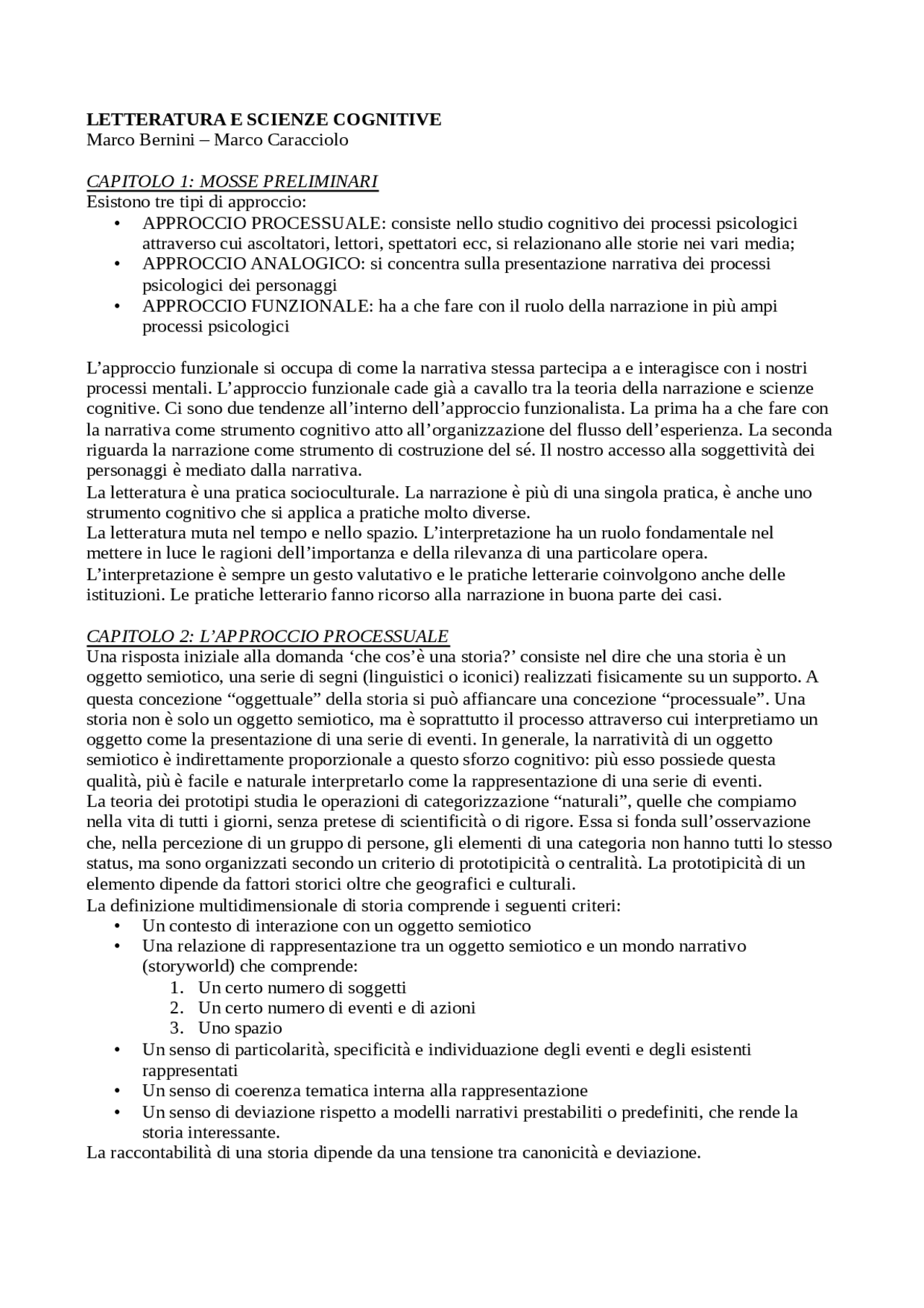 Letteratura E Scienze Cognitive Docsity
