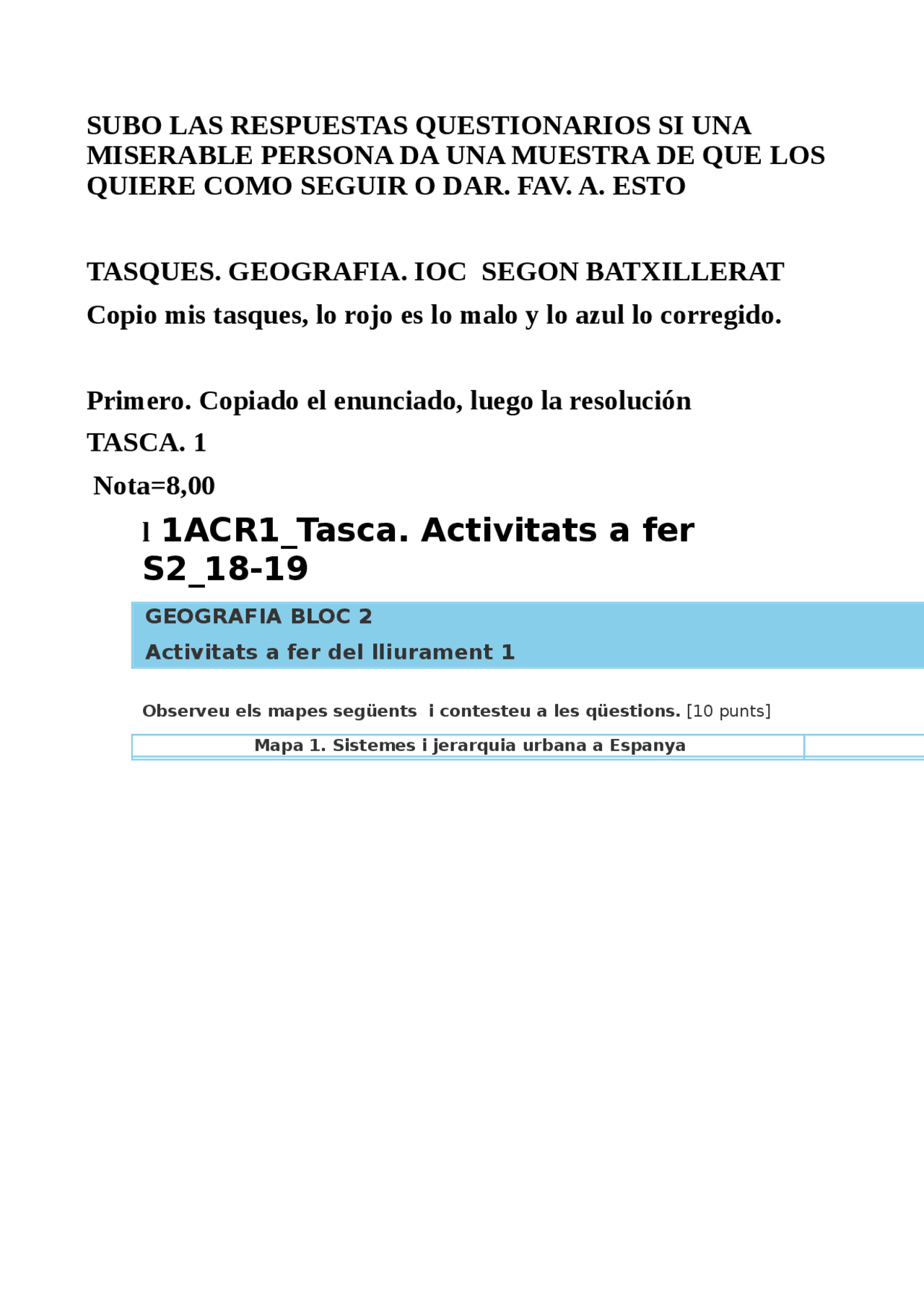 Tasques Ioc Geografia Resoltes Segon Trimestre Batxillerat Exámenes