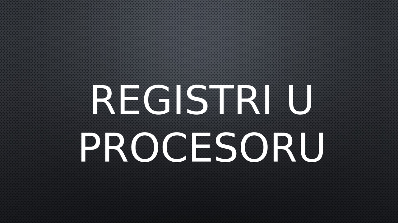 Registri u procesoru: vrste registra | Skripte' predlog Računarski ...