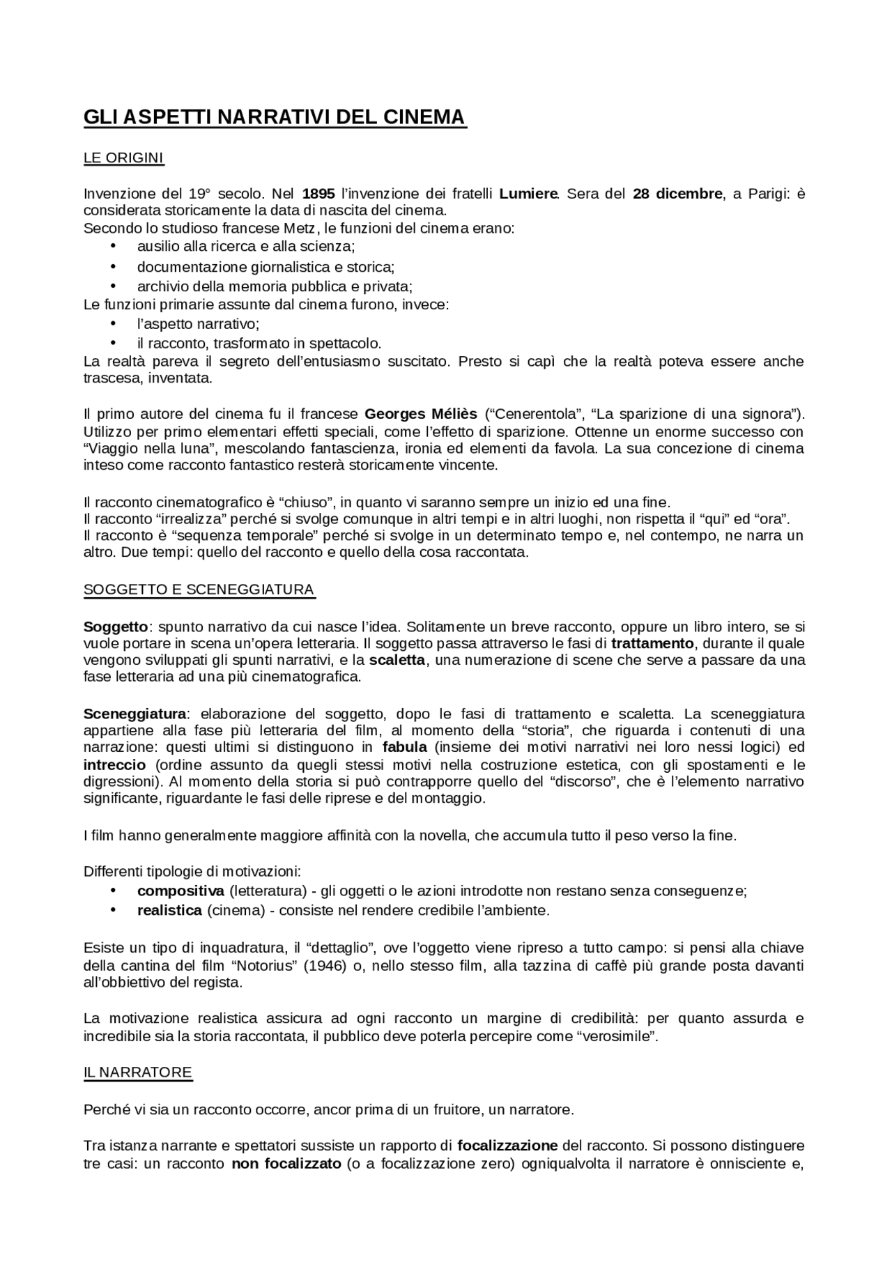 Storia E Critica Del Cinema Docsity