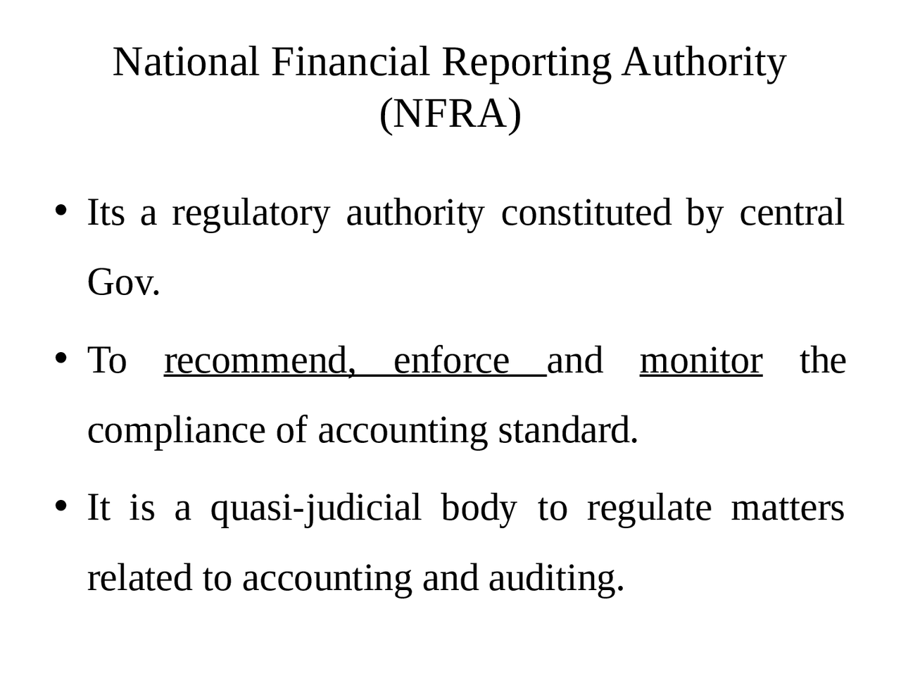 National Finance Reporting Authority - Docsity