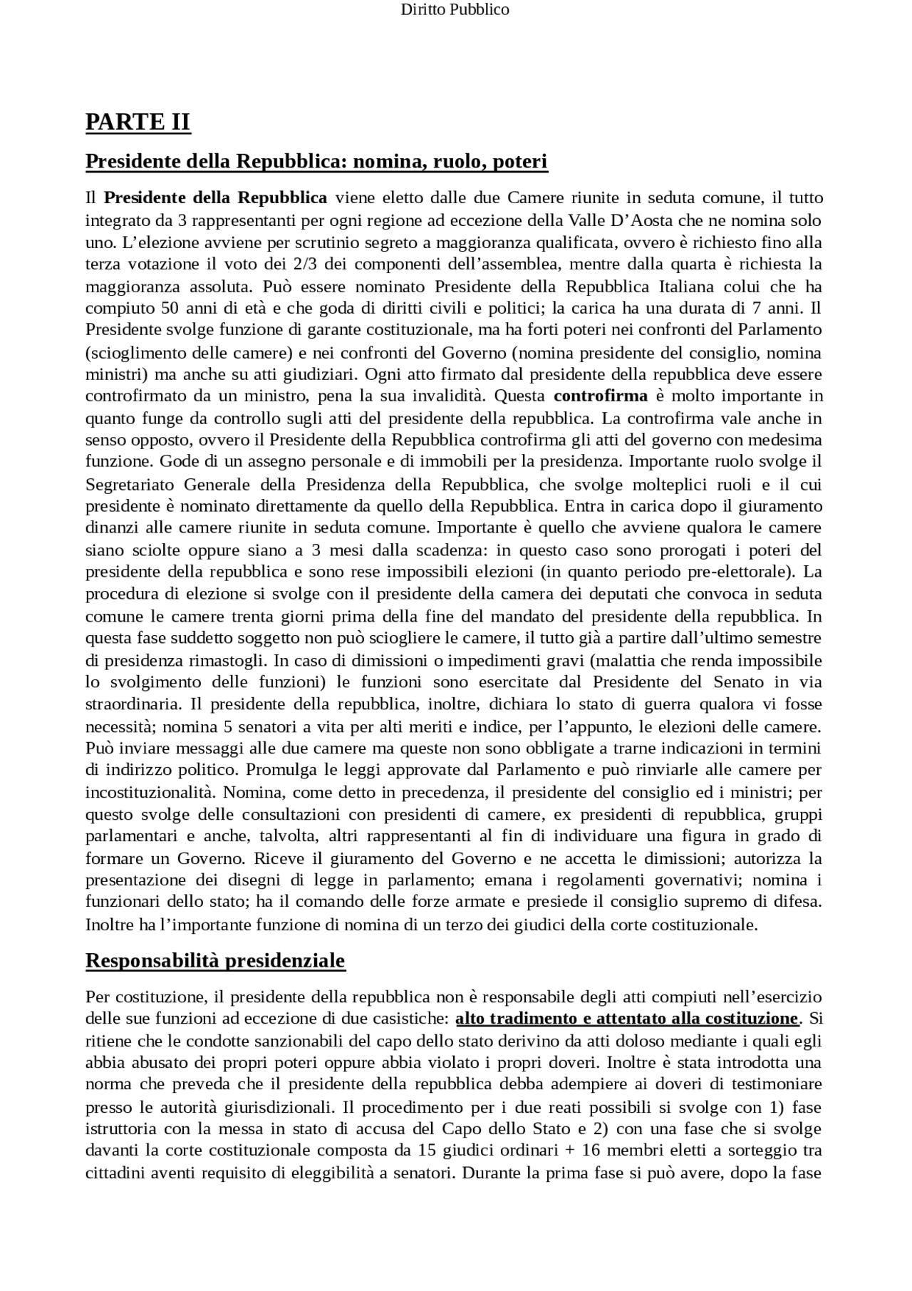 Riassunti Diritto Pubblico Seconda Parte Lotito Docsity