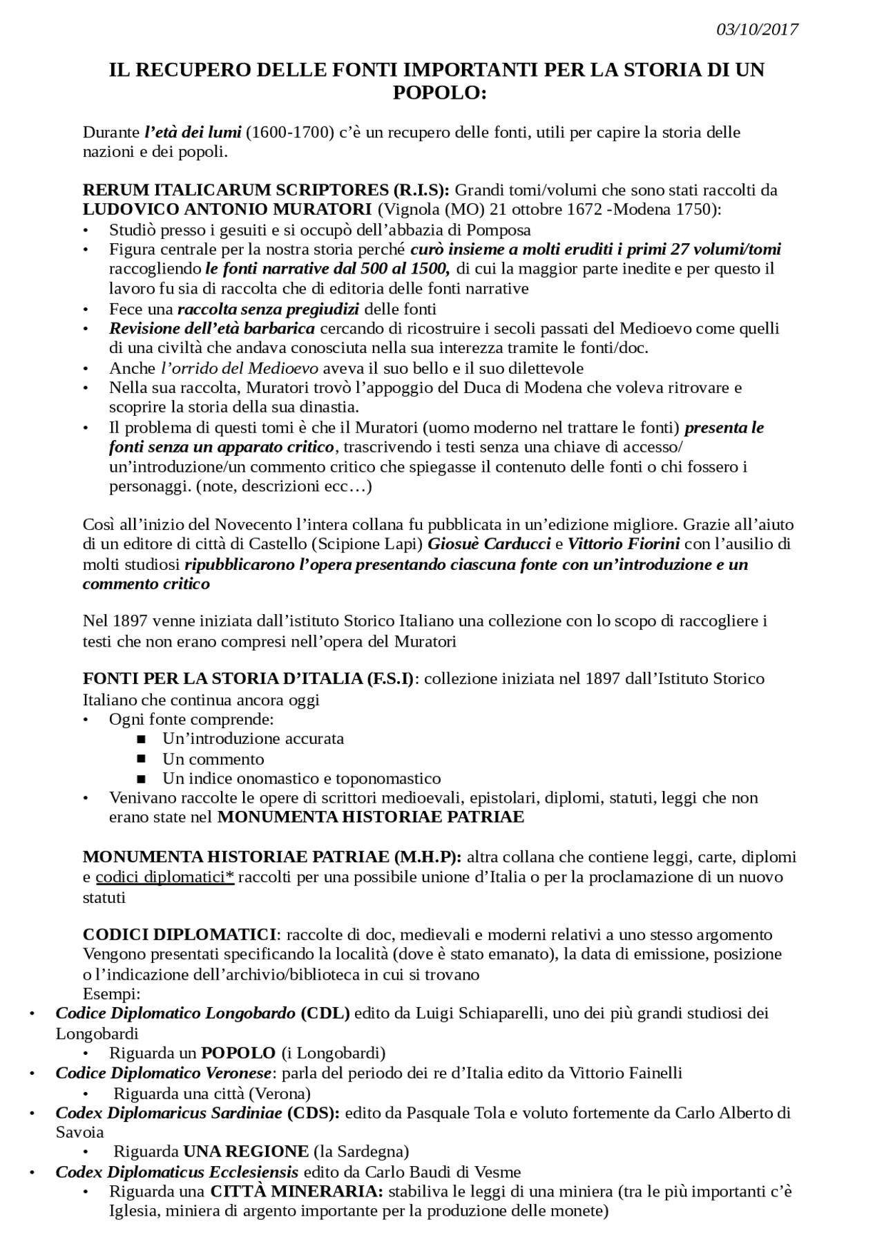 Lezione 3 Recupero Delle Fonti Docsity