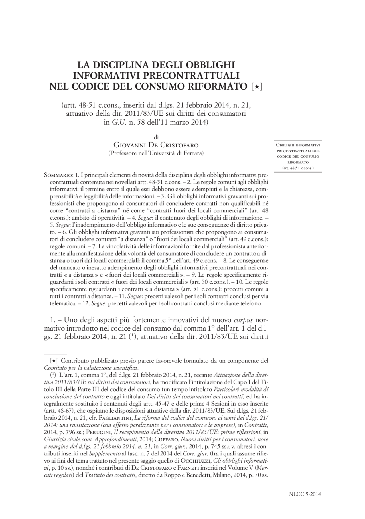 Nozioni Sul Contratto Docsity