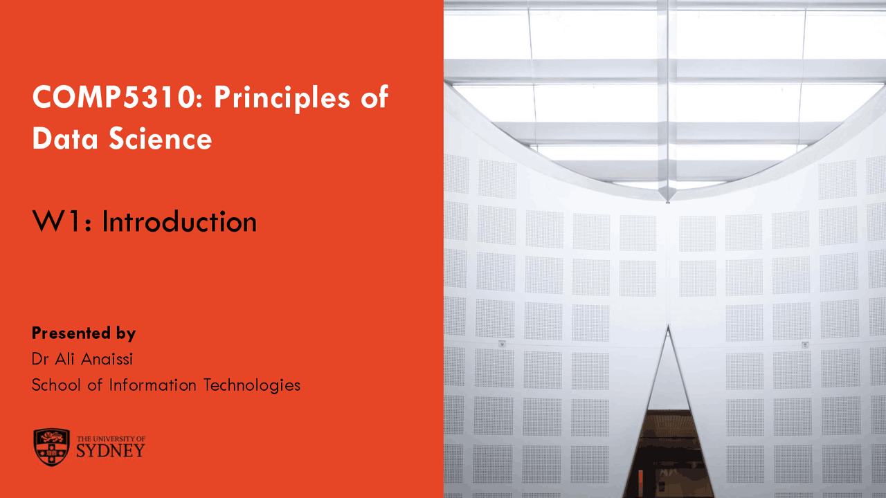 Introduction To Data Science Docsity