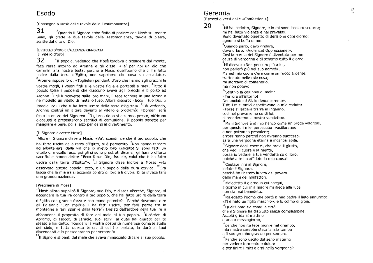 Schede Testi Biblici Prove Desame Di Teologia Docsity