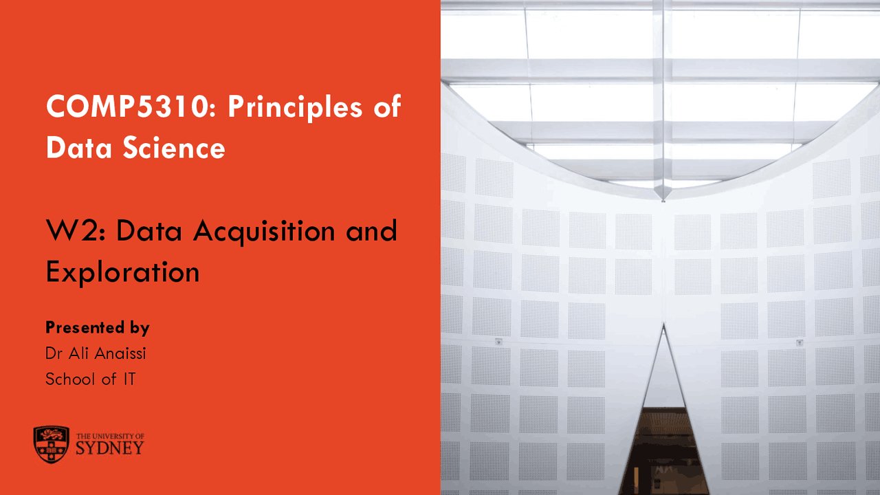 Principles Of Data Science Docsity