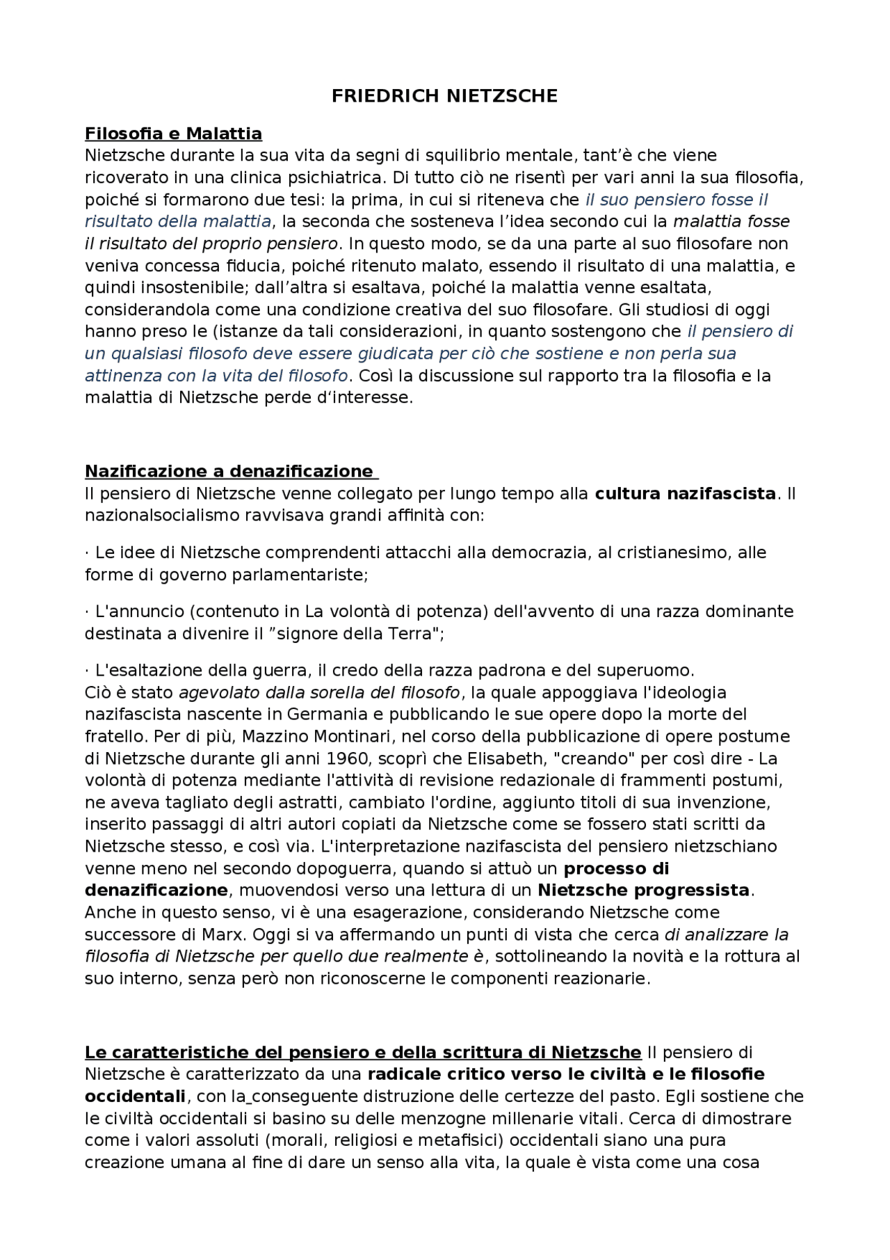 F Nietzsche Riassunto Docsity