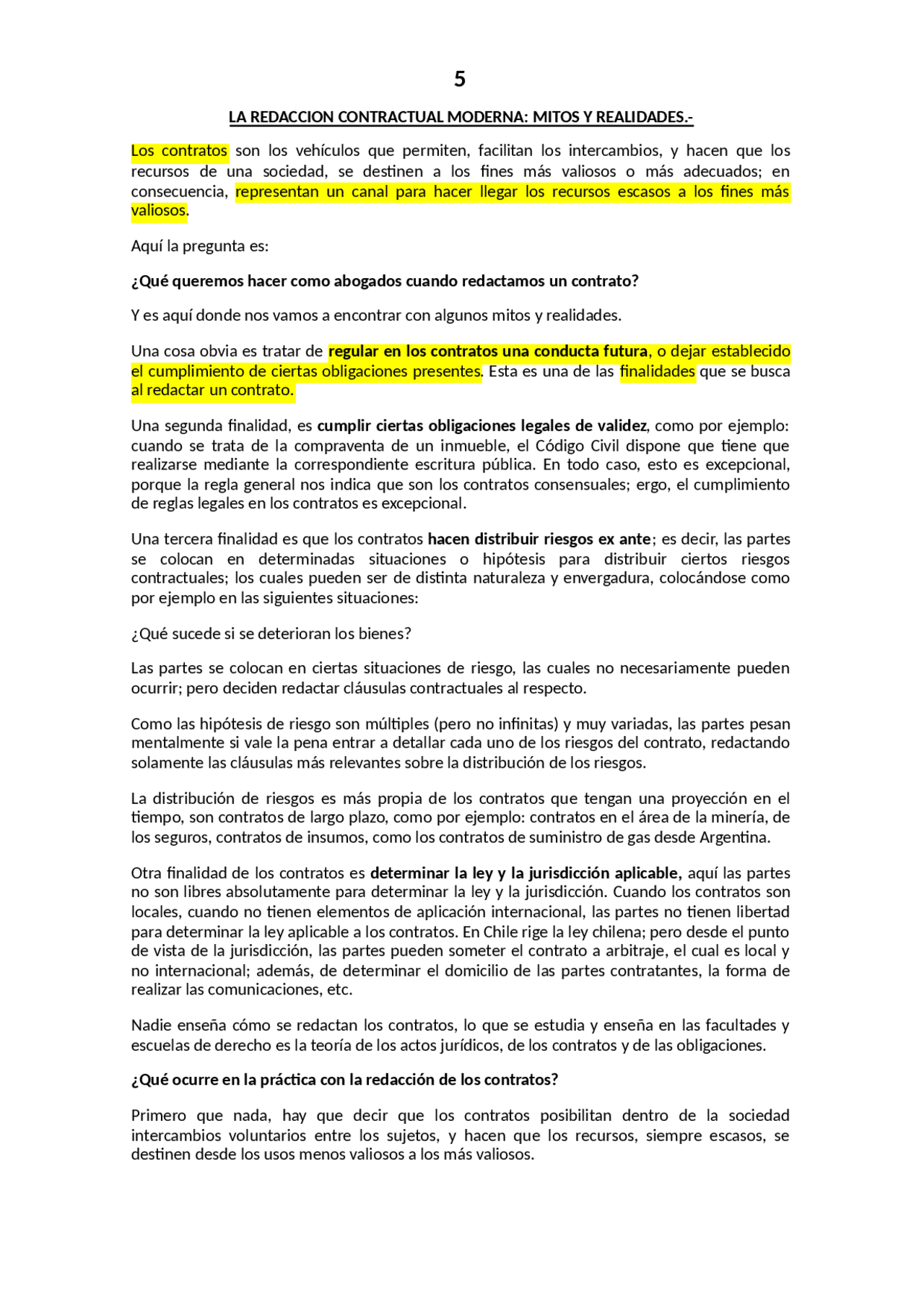 Redaccion contractual moderna - Docsity