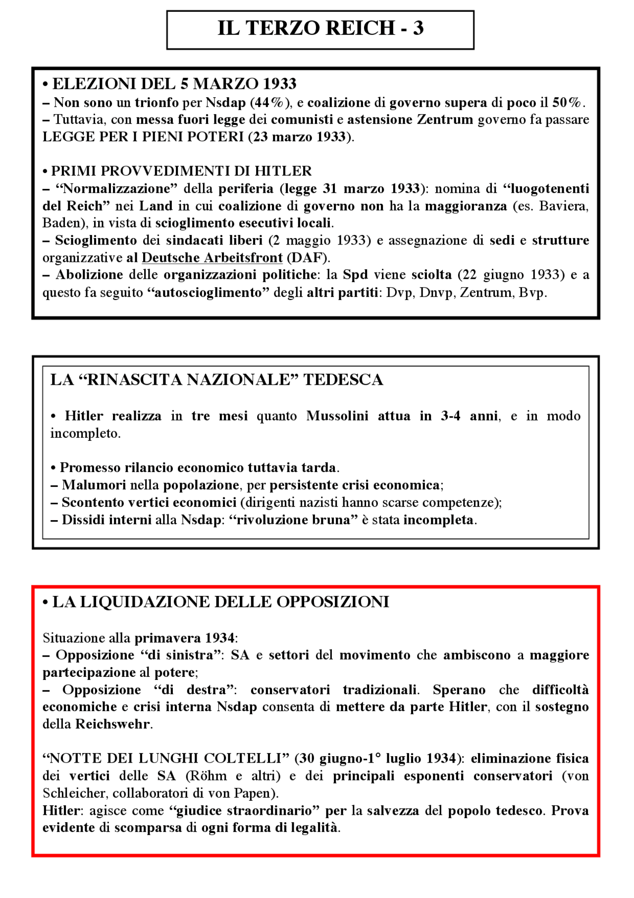 Schemi Riassuntivi Di Storia Delleuropa Contemporanea Docsity