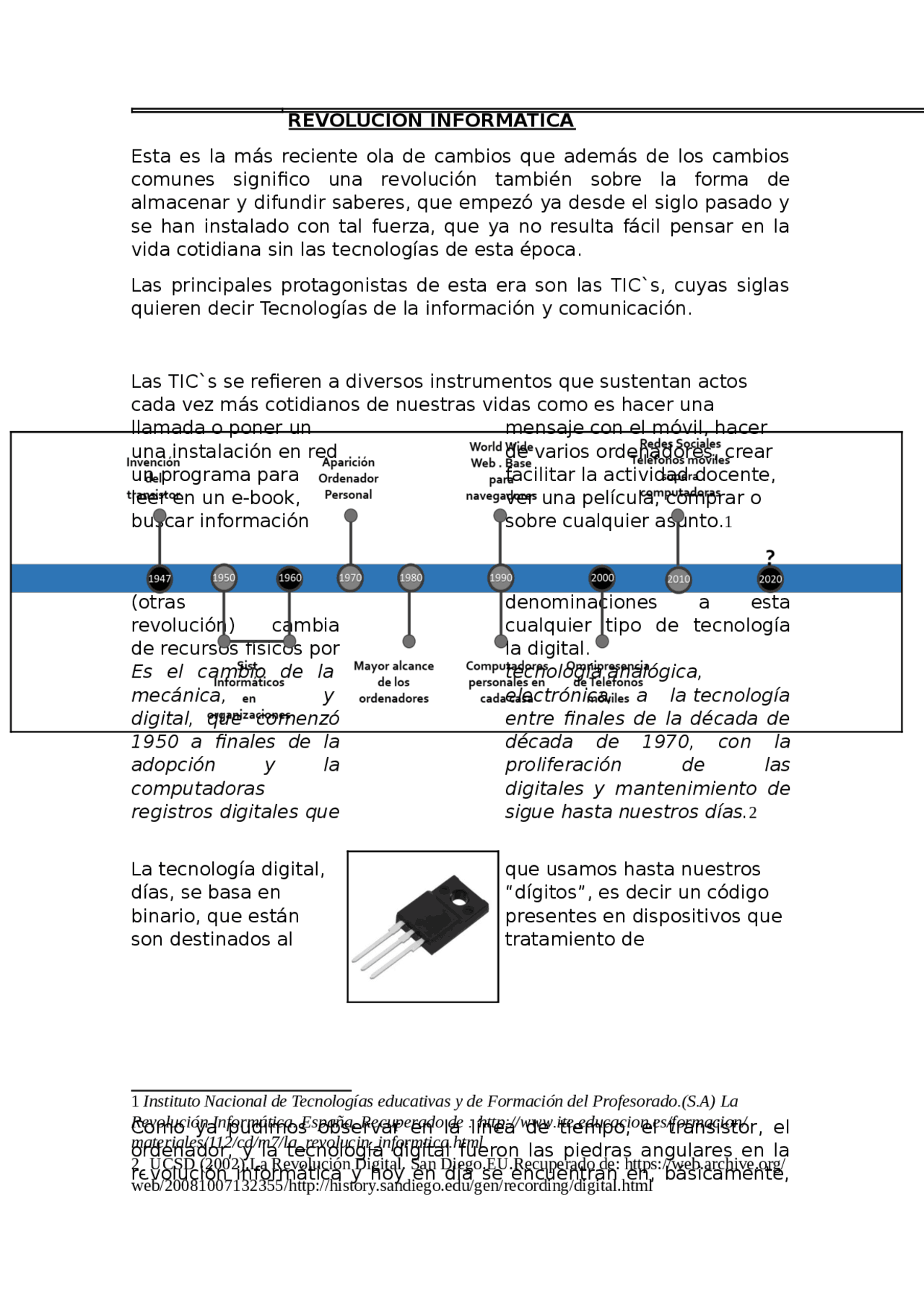 Revolucion Informatica en la Actualidad - Docsity
