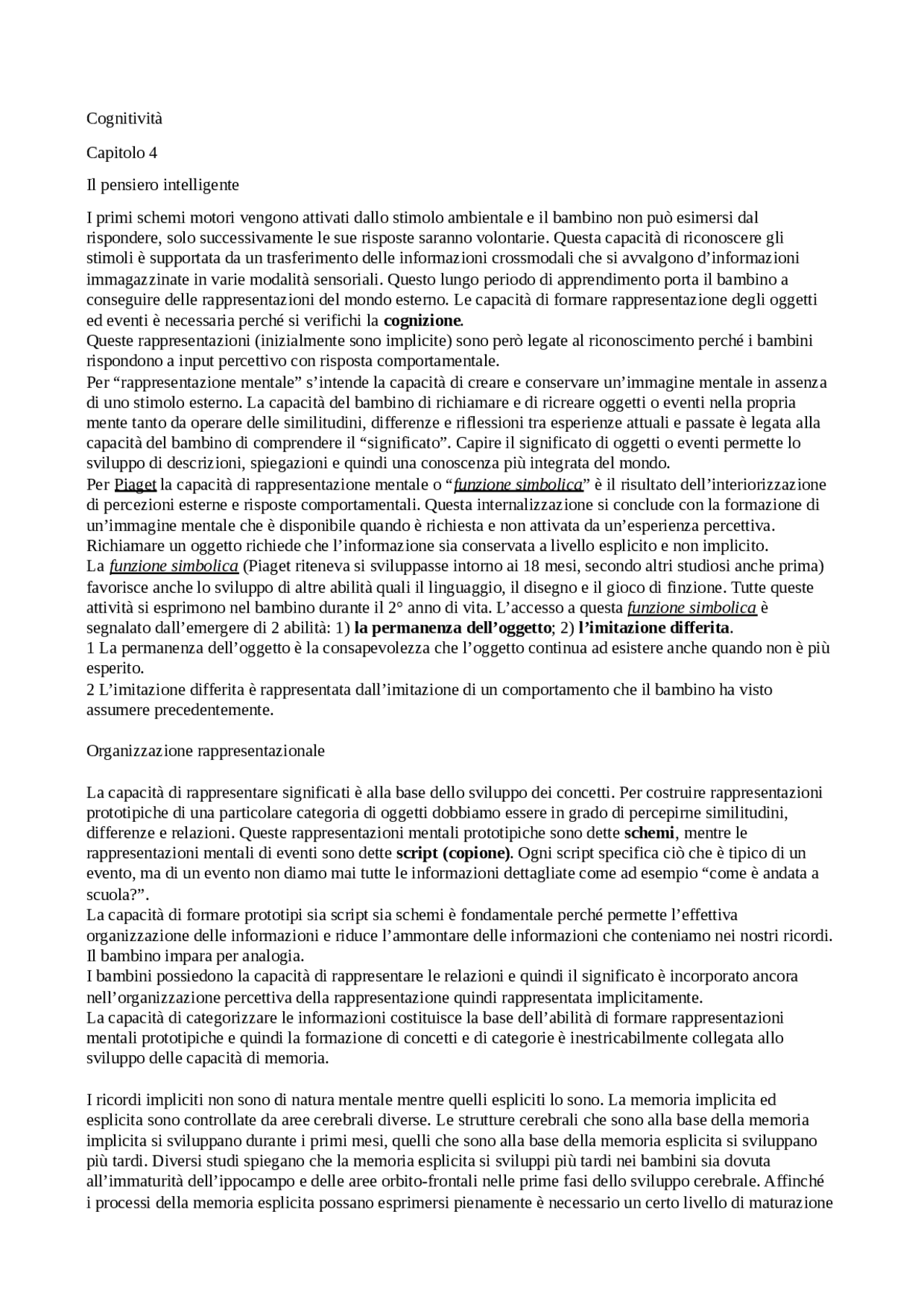 Cognitività Delletà Evolutiva Docsity