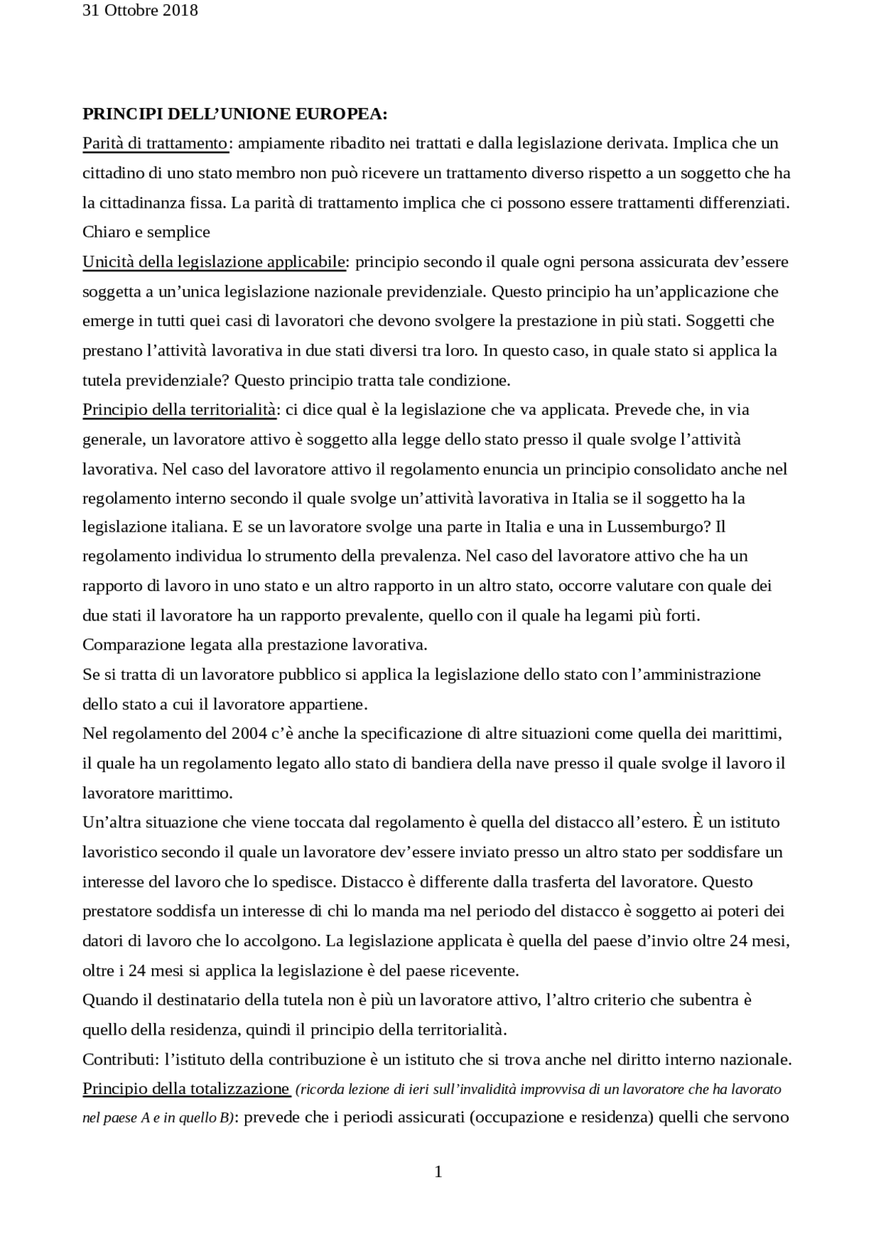 Diritto Della Sicurezza Sociale Docsity