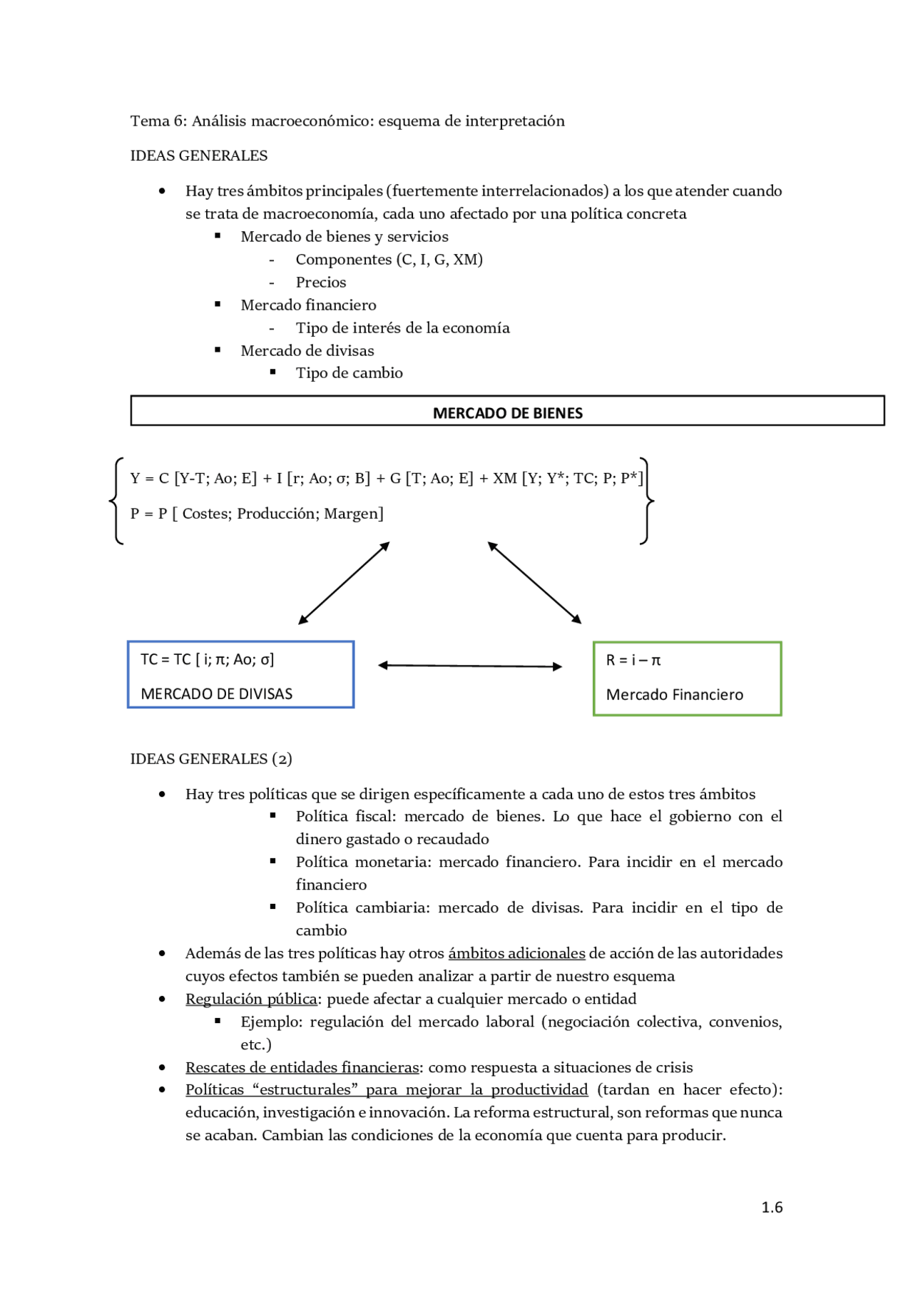Tema 6 Análisis Macroeconómico Esquema De Interpretación Docsity