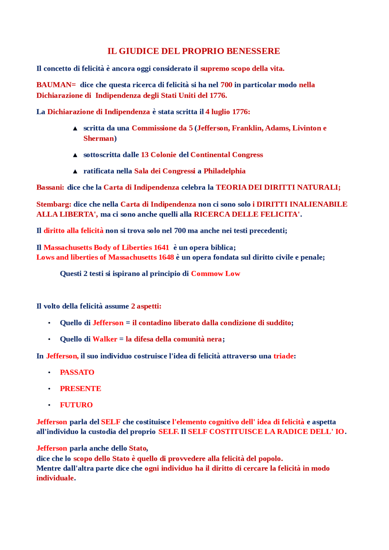 Il Giudice Del Proprio Benessere Docsity