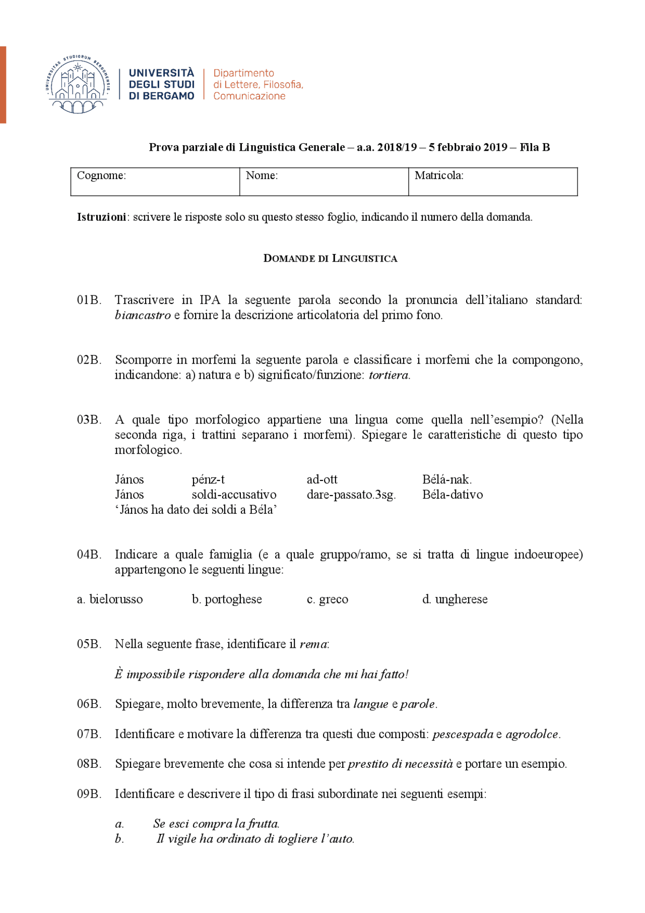 Soluzione Simulazione Docsity