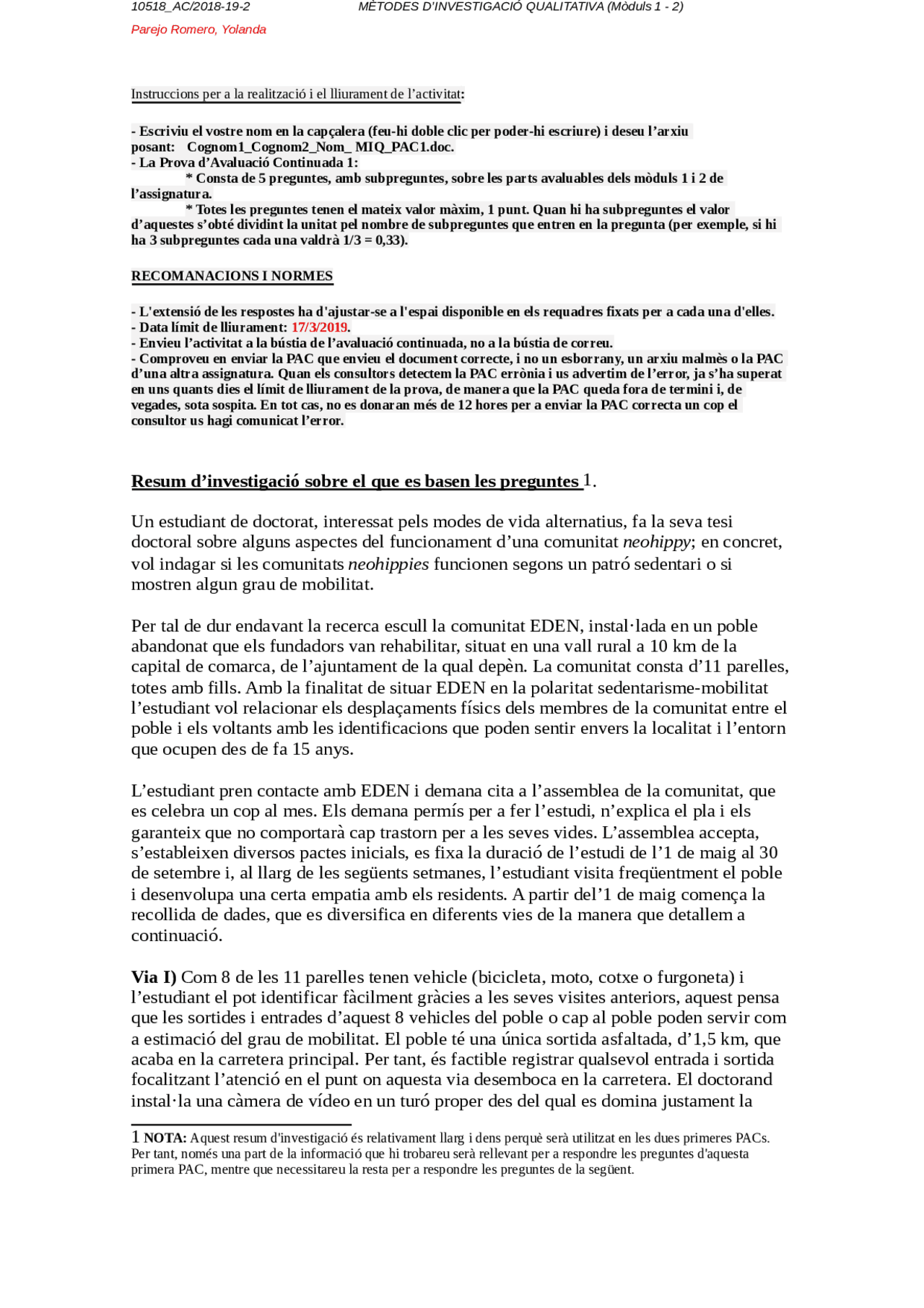 Pac1 Metodes Investigacio Qualitativa Docsity
