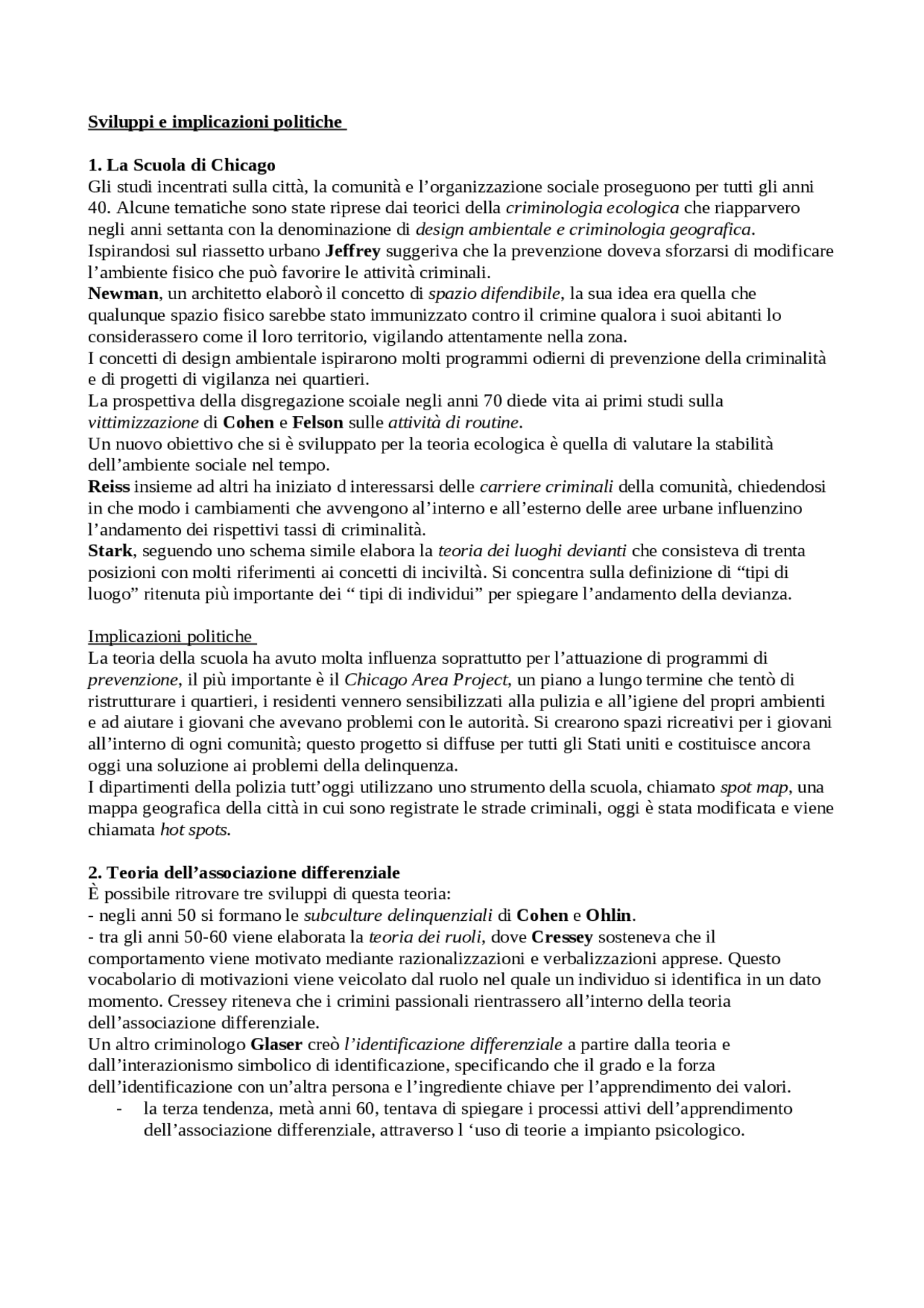 Manuale Di Sociologia Della Devianza Docsity