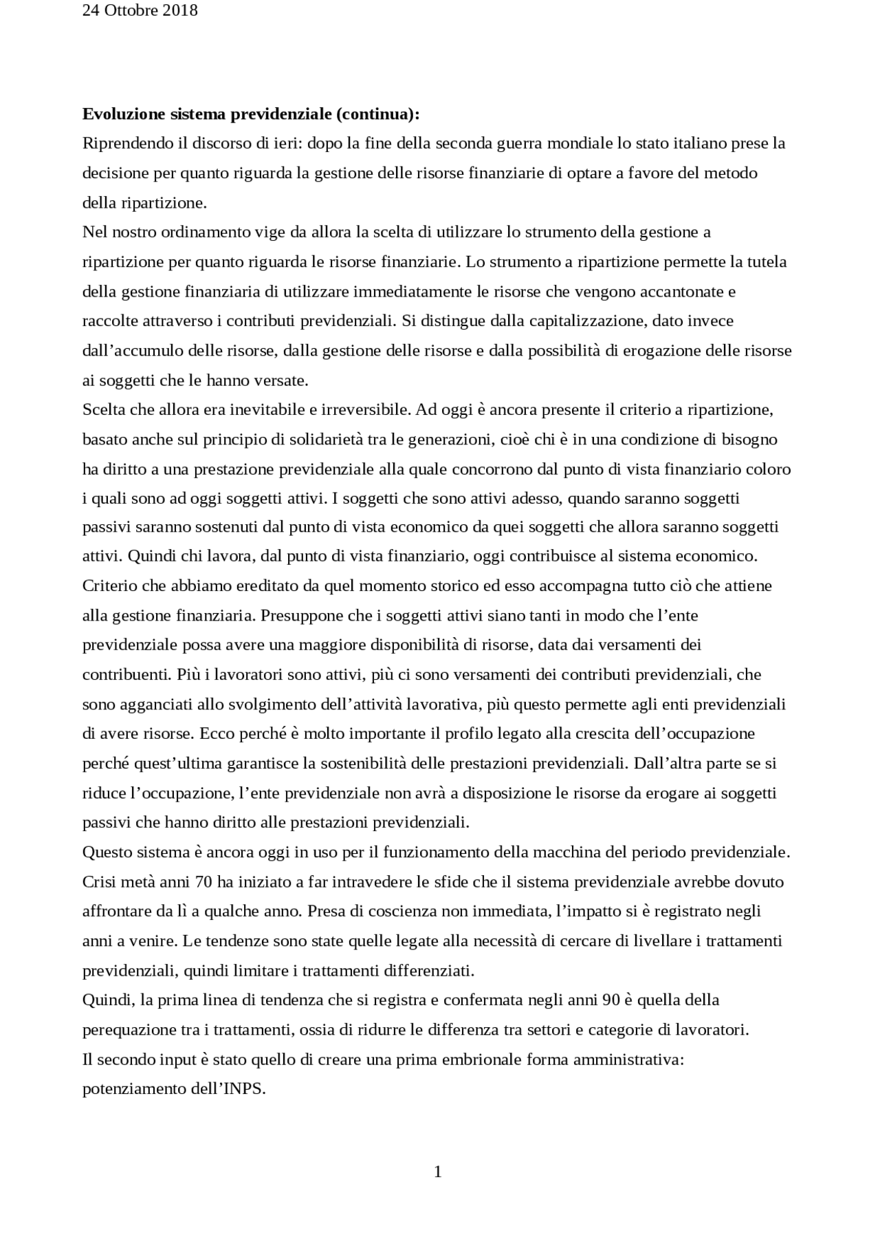 Diritto Della Sicurezza Sociale Docsity
