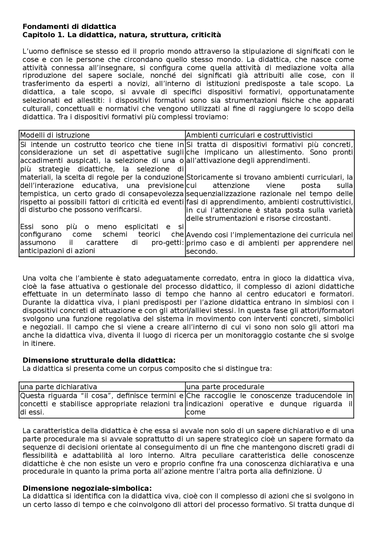 Fondamenti Di Didattica Teoria E Prassi Dei Dispositivi Formativi