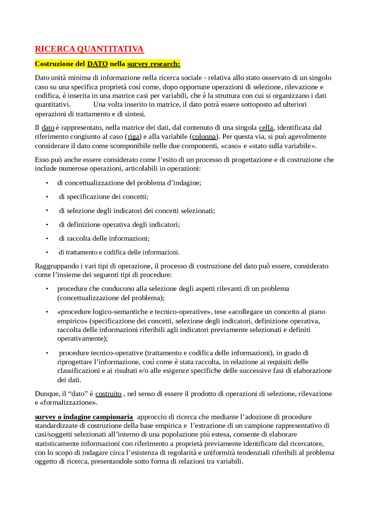 Ricerca Qualitativa E Ricerca Quantitativa Docsity