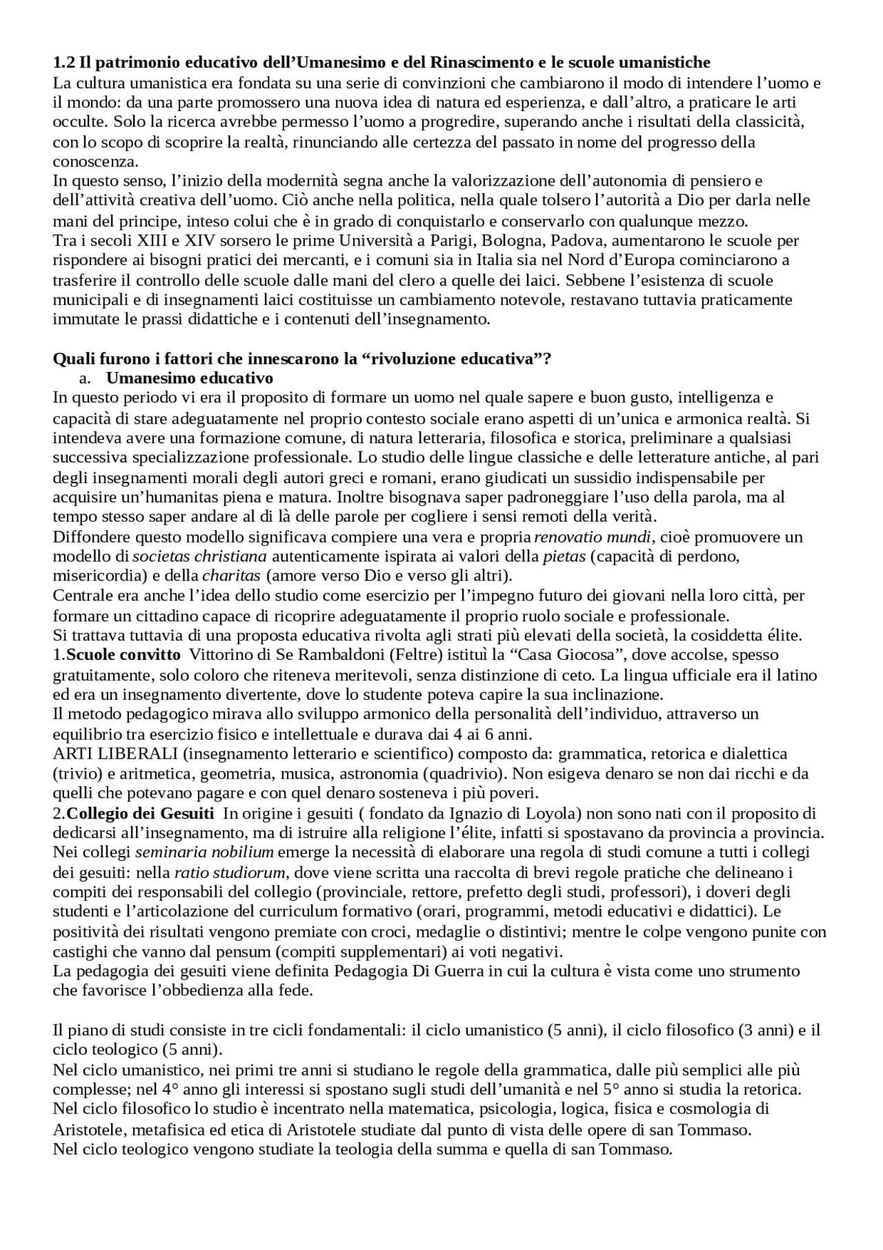 Dispense Storia Deducazione Docsity