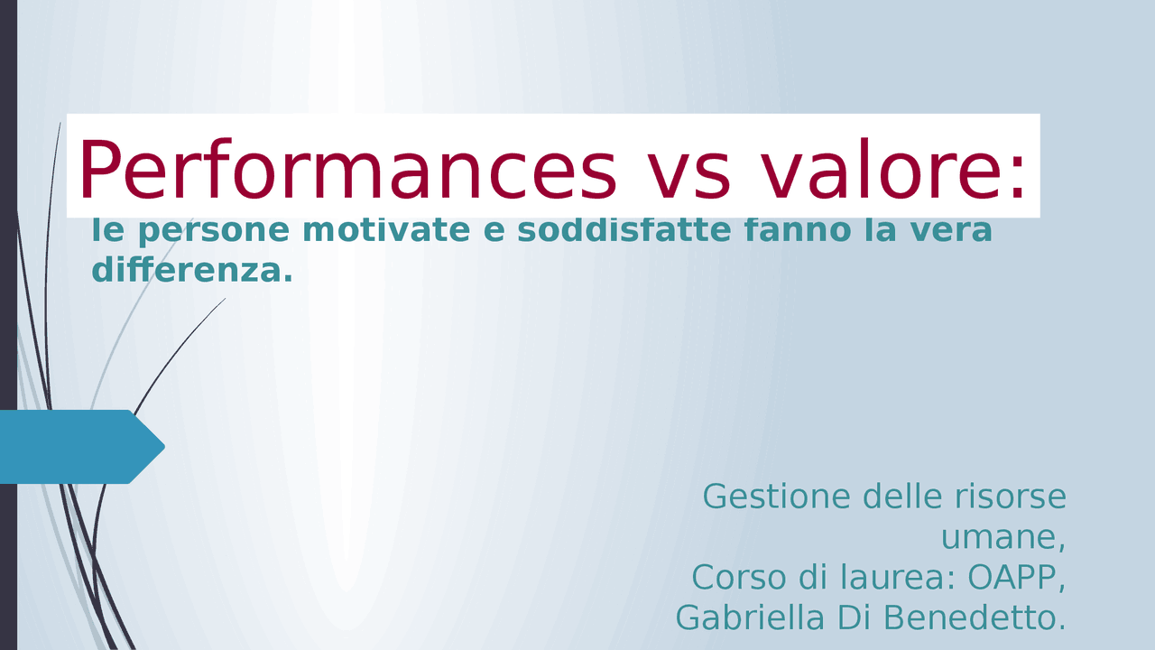 Performances Vs Valore Docsity