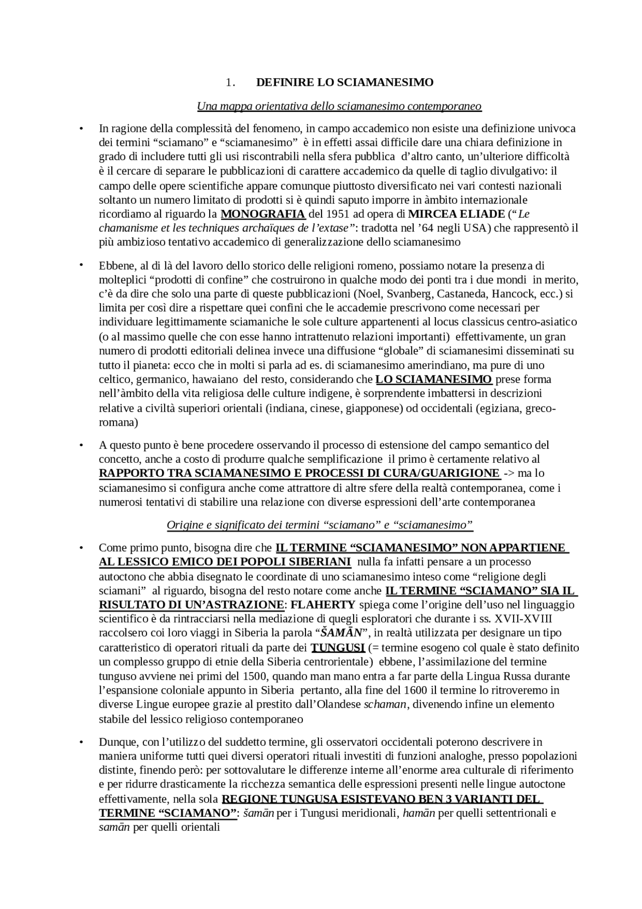 Dagli Sciamani Allo Sciamanesimo Di S Botta Docsity