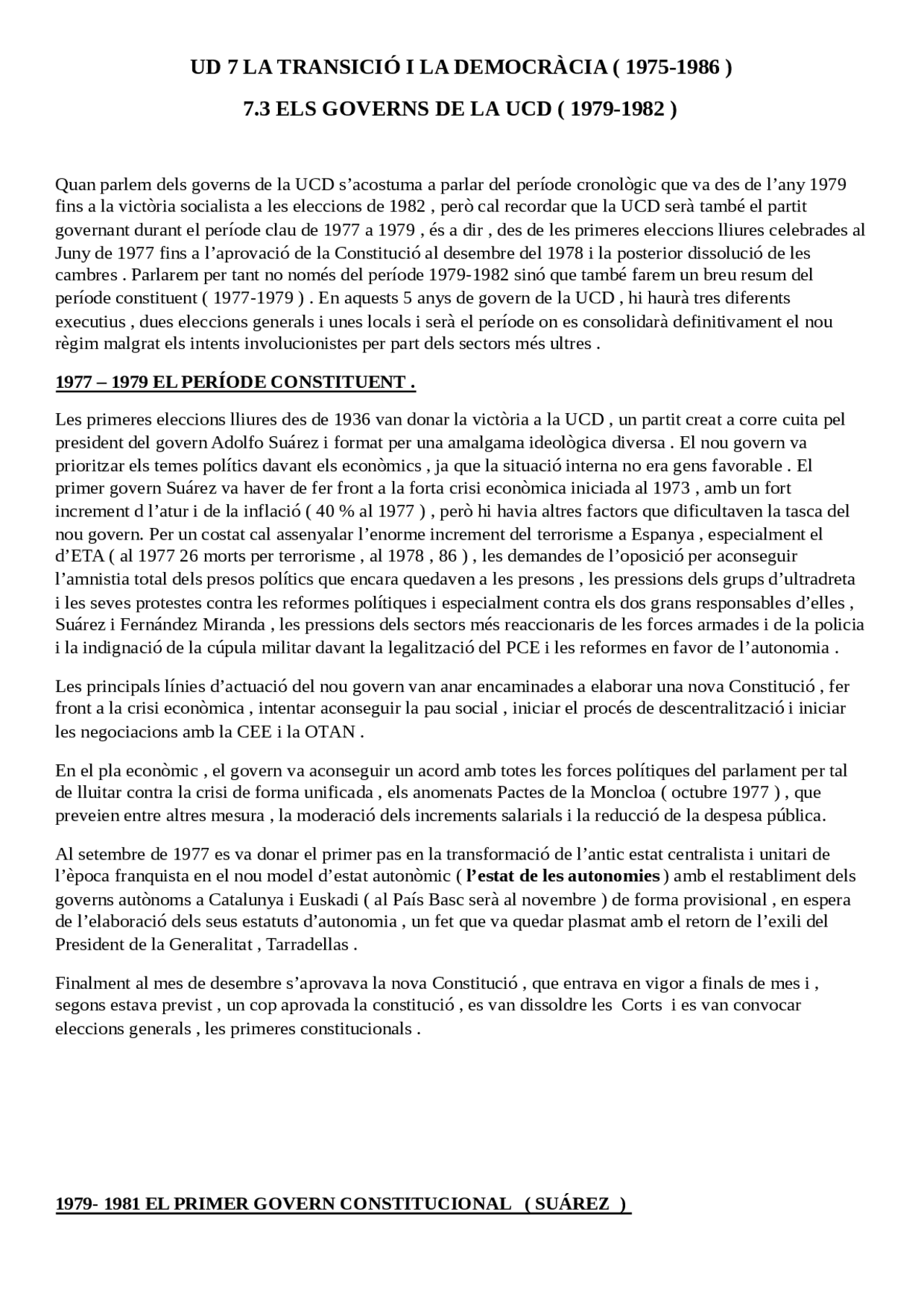 Transición a la democracia - Docsity