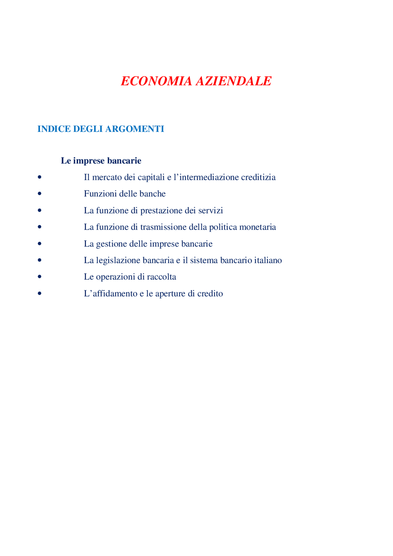 Le Imprese Bancarie Docsity