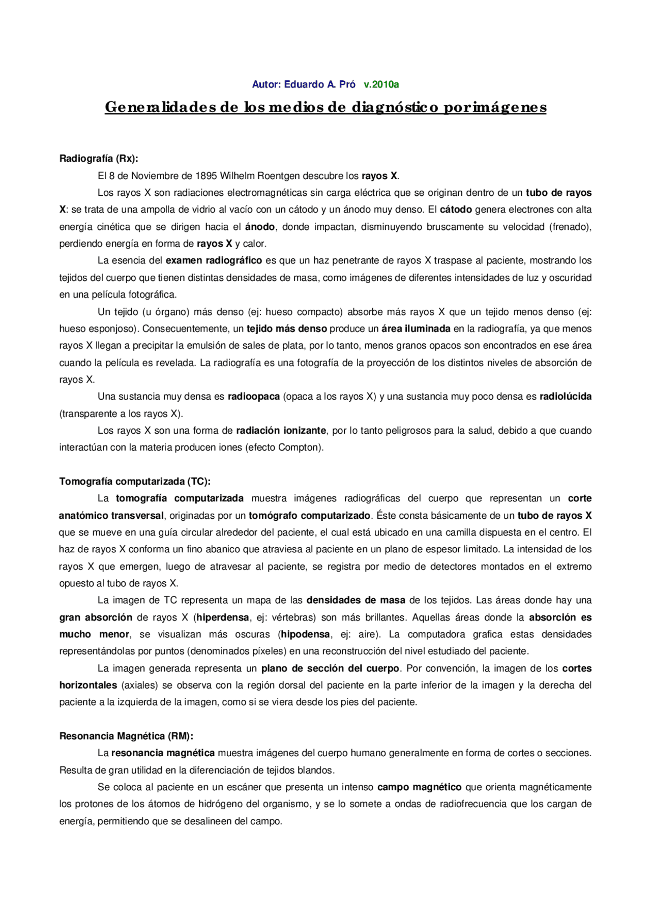 Diagnóstico Por Imágenes Apuntes De Anatomía Docsity
