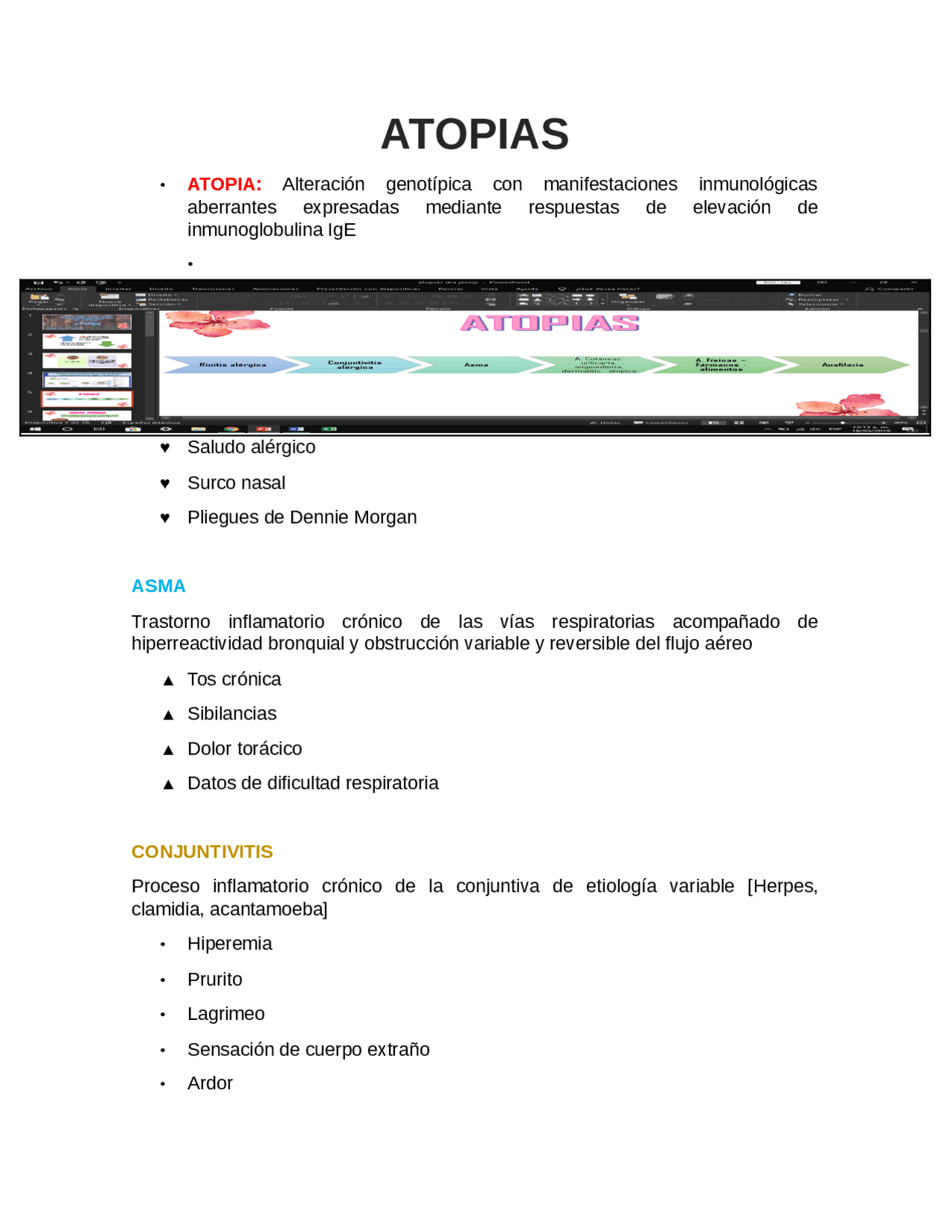 ATOPIA resumen Alteración genotípica con manifestaciones inmunológicas ...