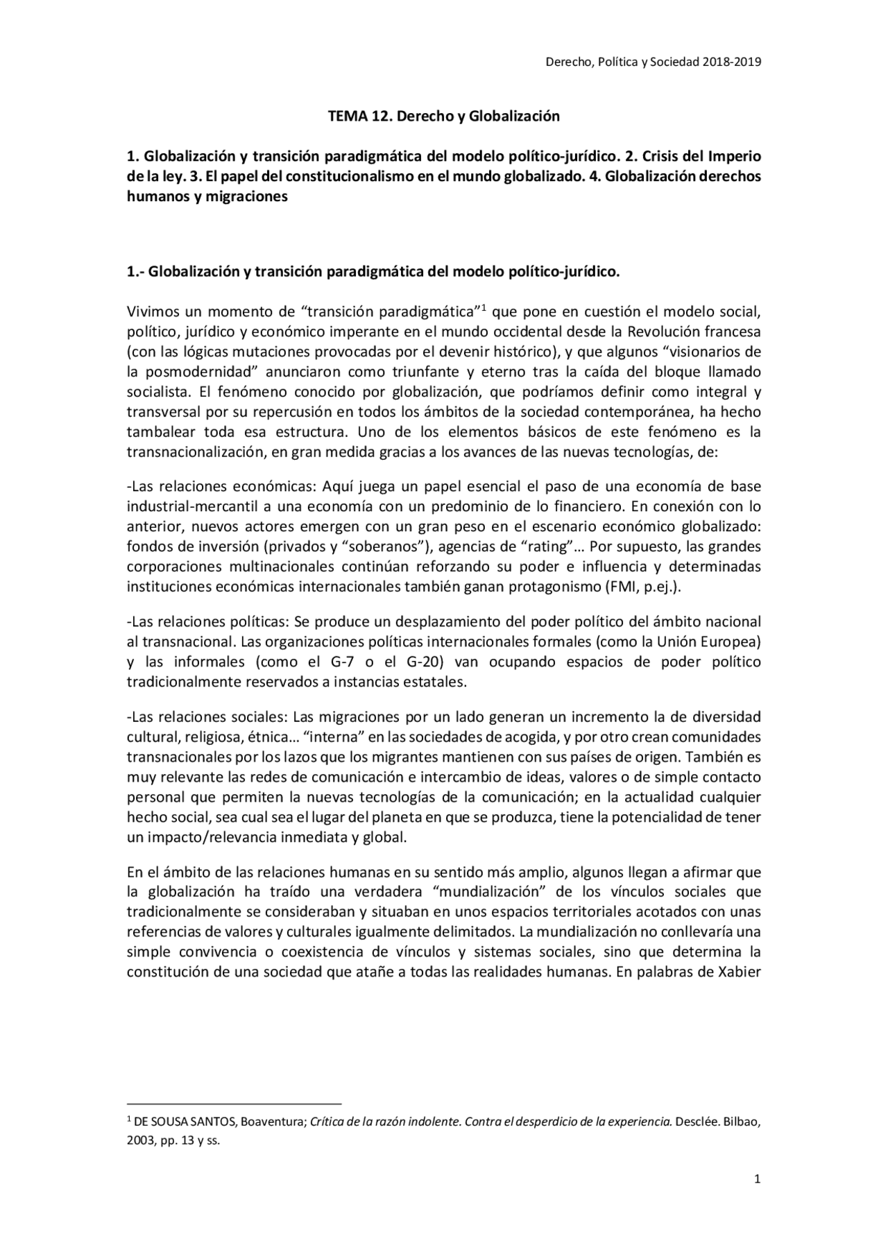 Tema 12 Derecho Política Y Sociedad Docsity