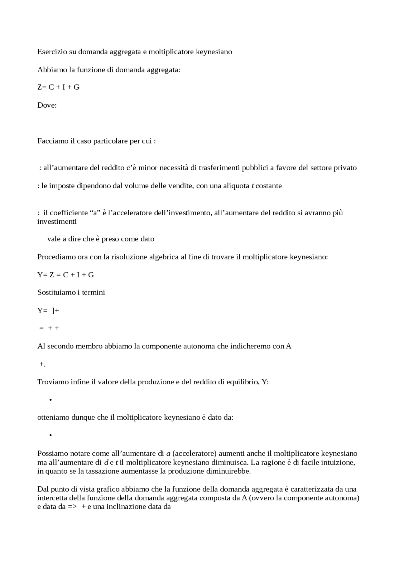 Approfondimento Macroeconomia Docsity