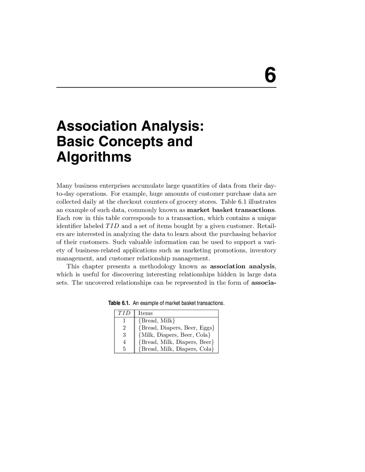 Association analysis - Docsity