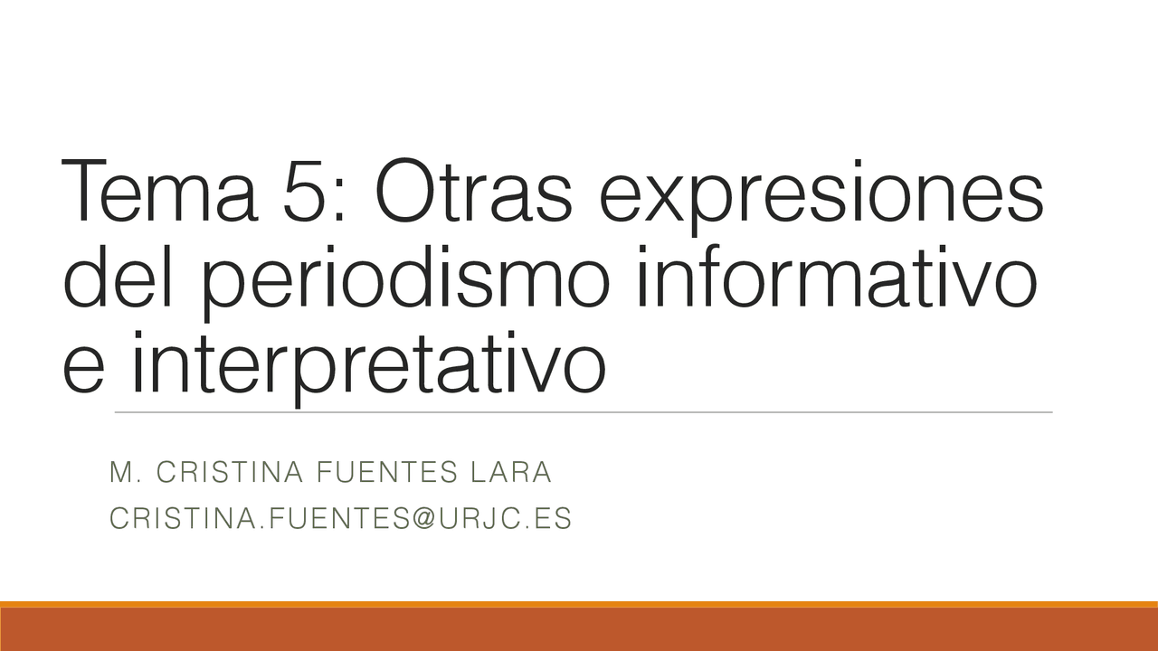 Géneros interpretativos - Docsity