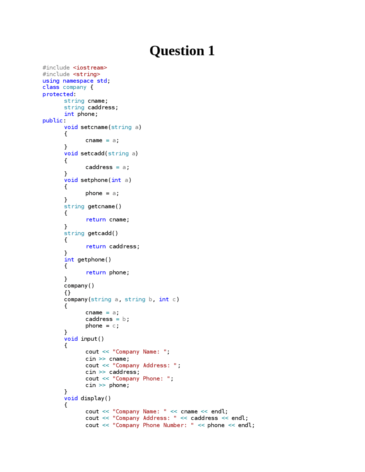 Object Oriented Programming Questions And Answers Exercises Object