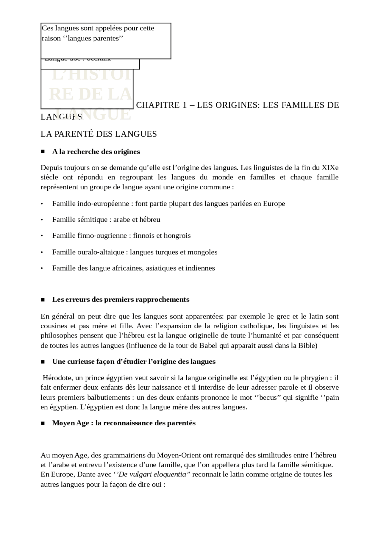 Riassunto Libro Introduction à Lhistoire De La Langue Française Docsity