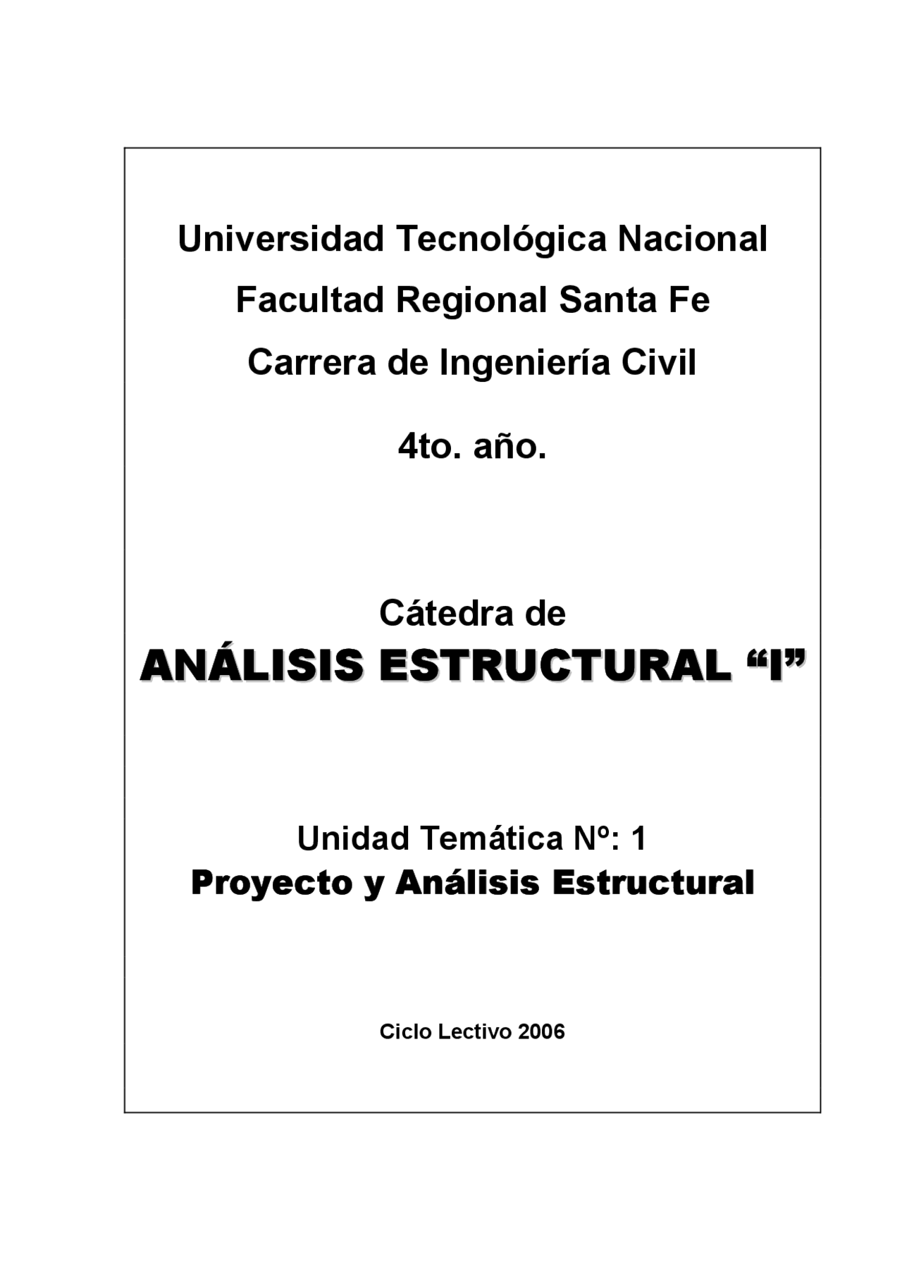 Proyecto Y Análisis Estructural Docsity