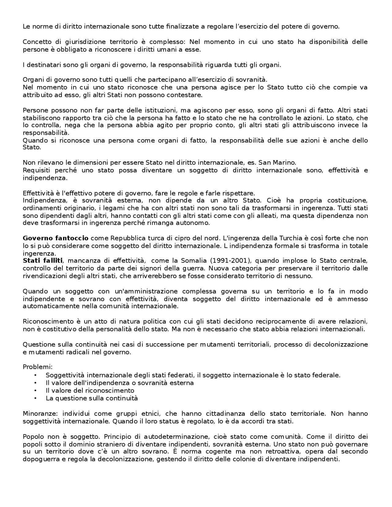 Diritto Internazionale Docsity