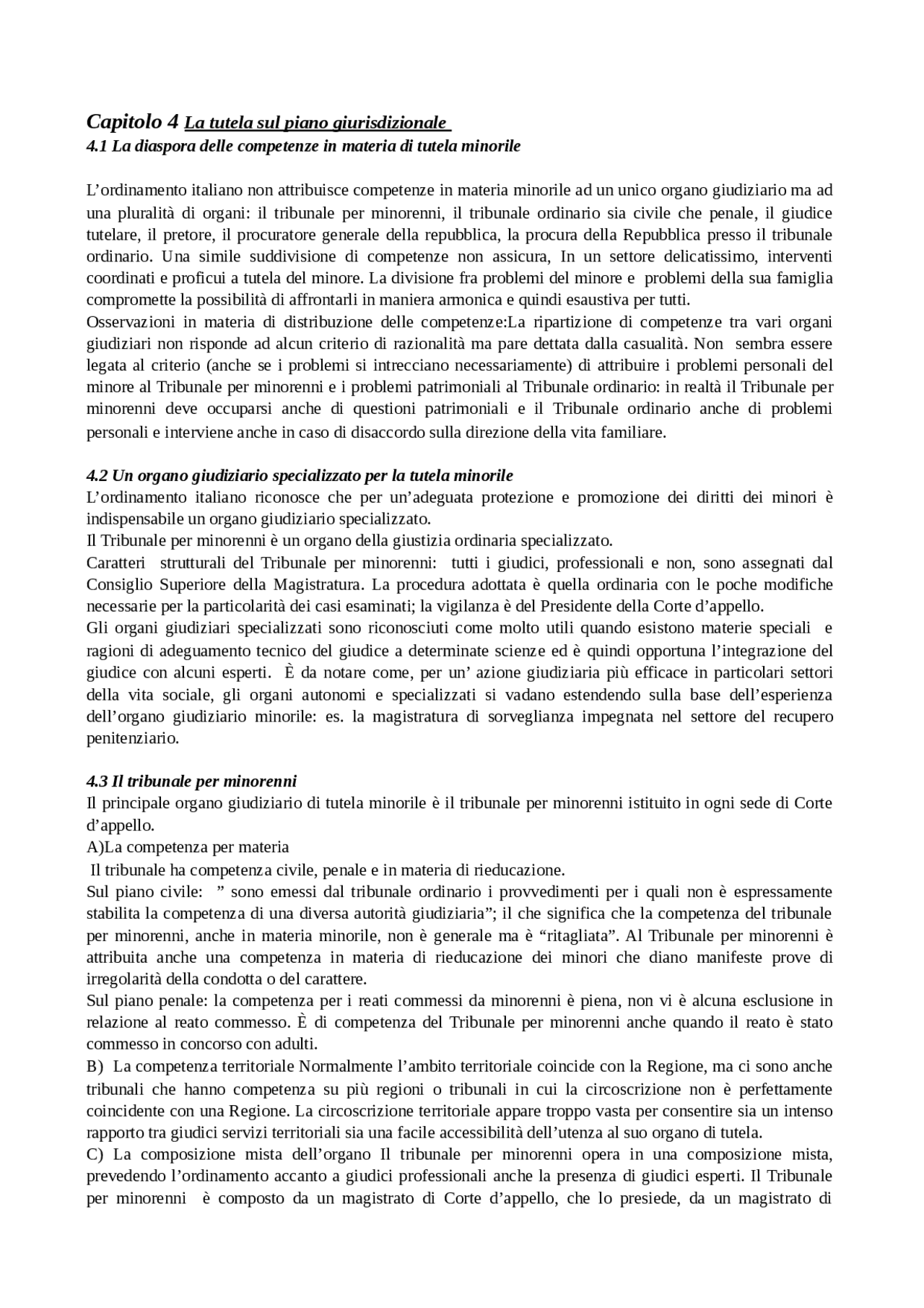 Manuale Di Diritto Minorile Moro Docsity