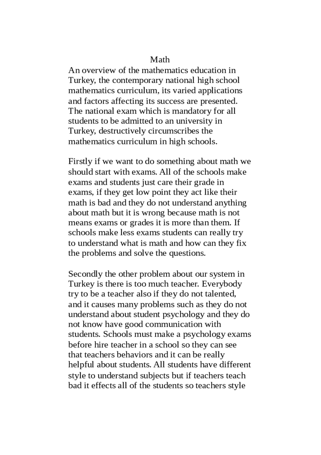 MATH PROJECTS ABOUT DAILY PROBLEMS IN MATH | High school final essays ...