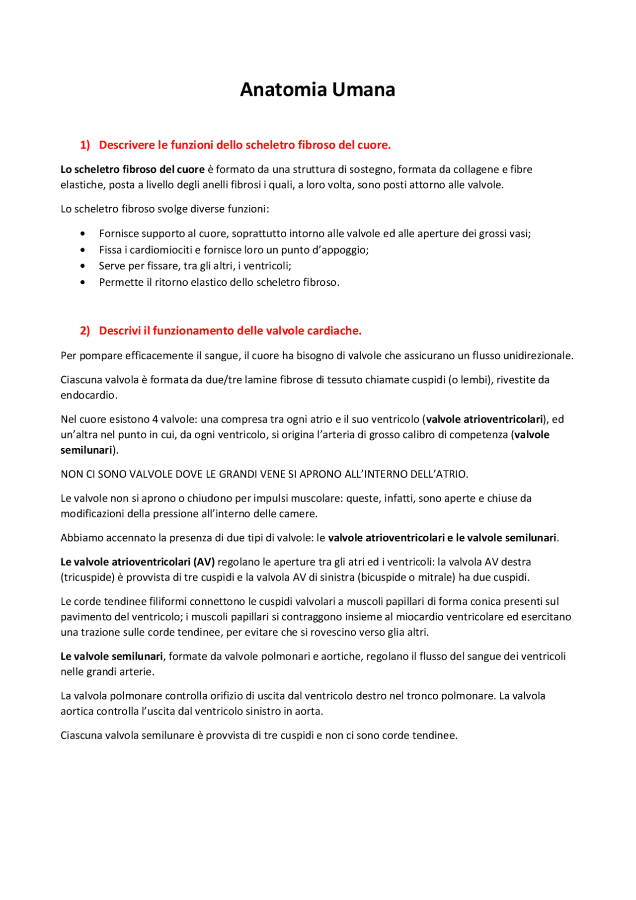 Paniere Completo Anatomia Umana Ecampus Esercizi Di Anatomia Docsity