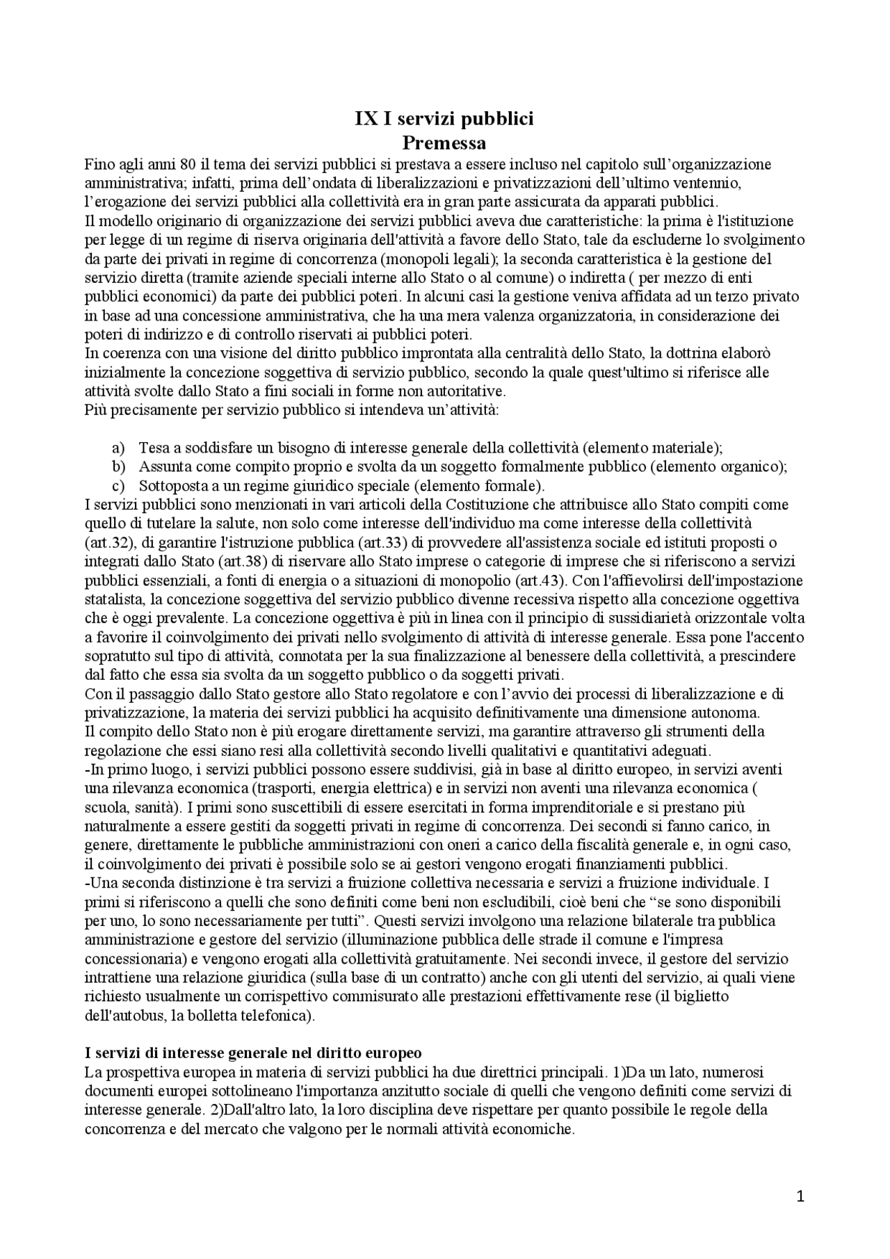 Riassunto Capitolo Ix Clarich Docsity