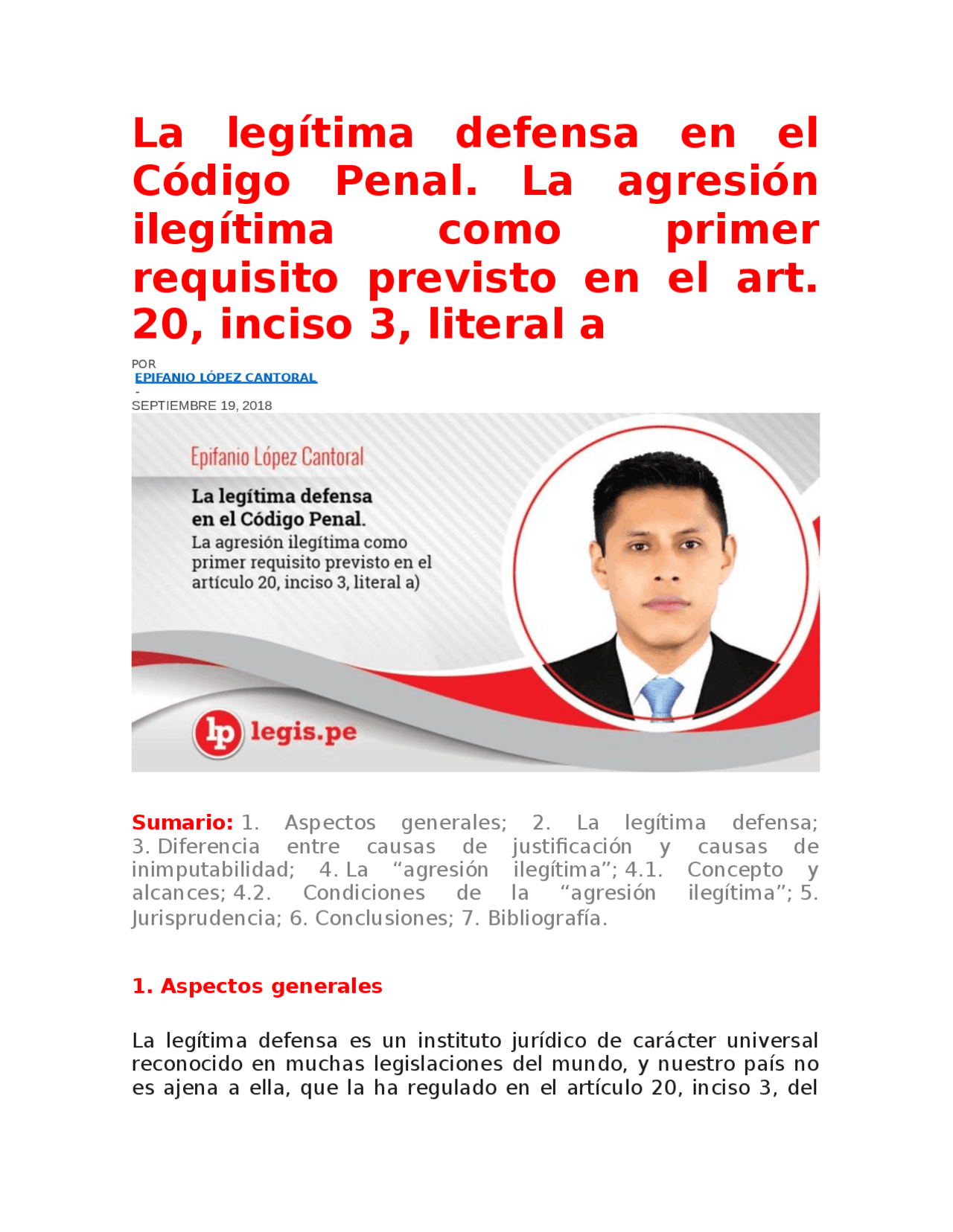 Condiciones de la legitima defensa | Apuntes de Derecho Penal | Docsity