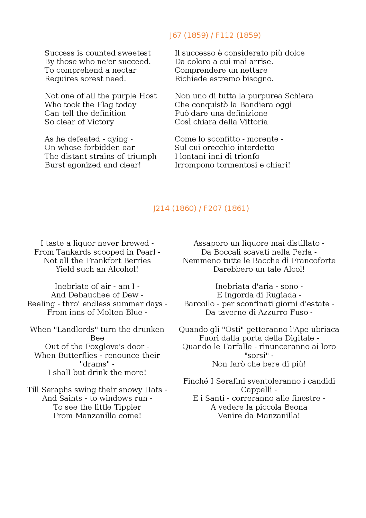 I Poemi Di Emily Dickinson Docsity
