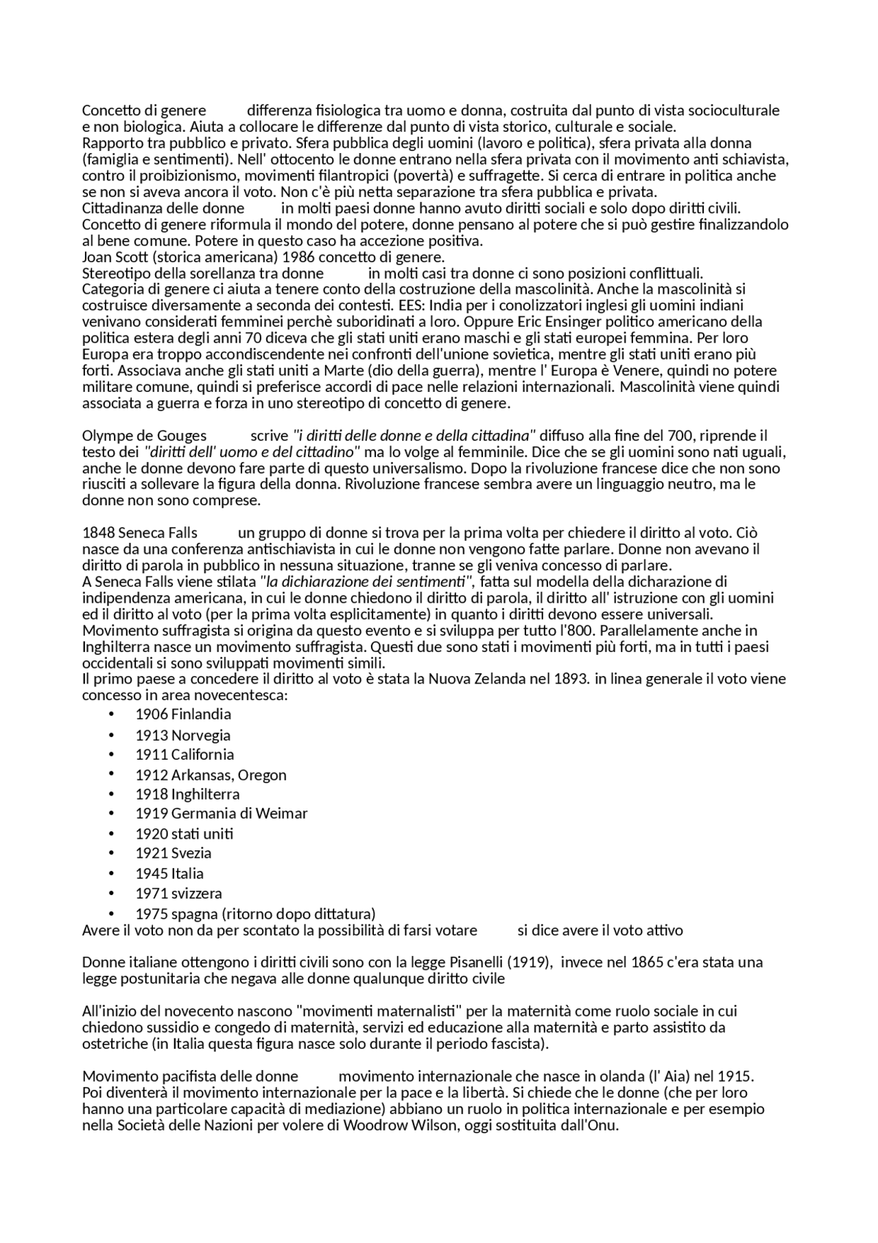 Lezione 1 Storia Delle Donne E Di Genere Docsity