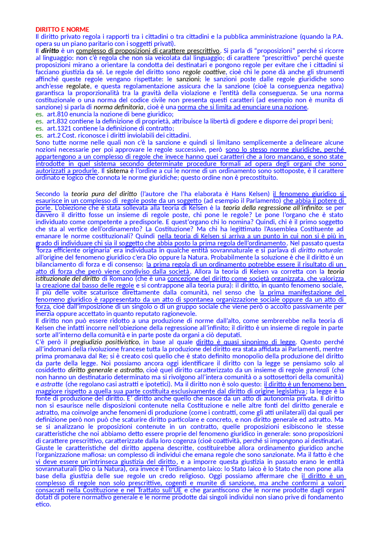 Riassunto Diritto Privato Docsity