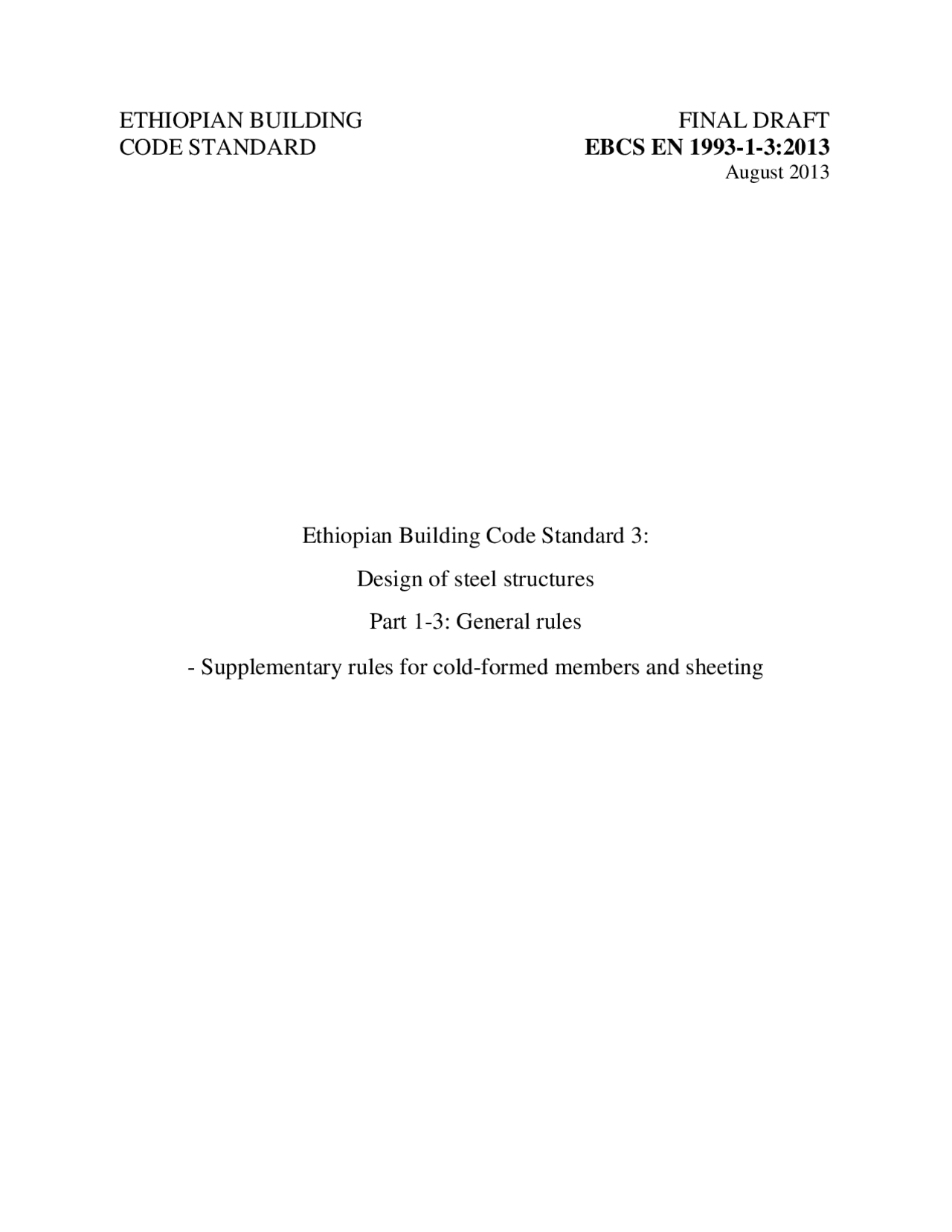 EBCS 6 Ethiopian Building code of standards | Study Guides, Projects ...