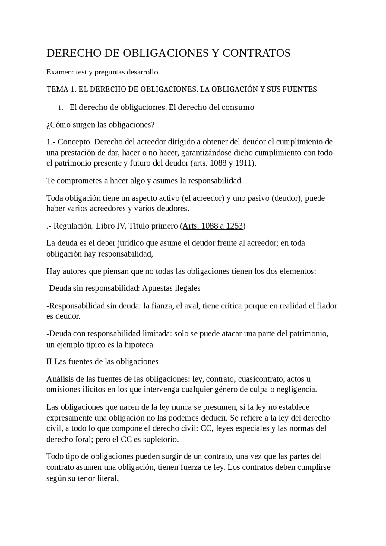 Conceptos Y Modalidades De Obligaciones En El Derecho Civil Español